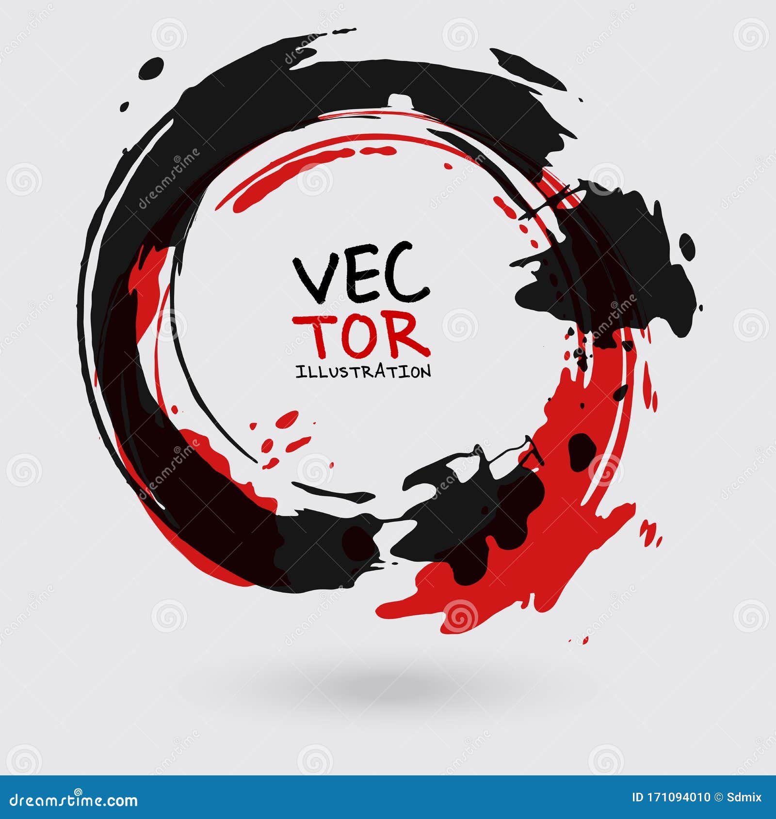 Vector Ink Shape. Circle Element Stock Vector - Illustration of ...