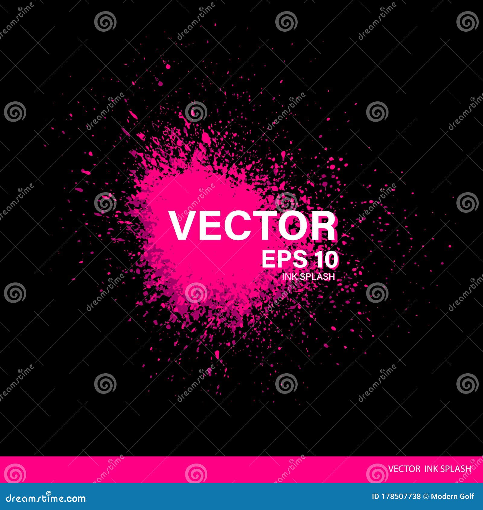 Vector Ink Splashes. Abstract Ink Splatter, Stock Vector - Illustration ...