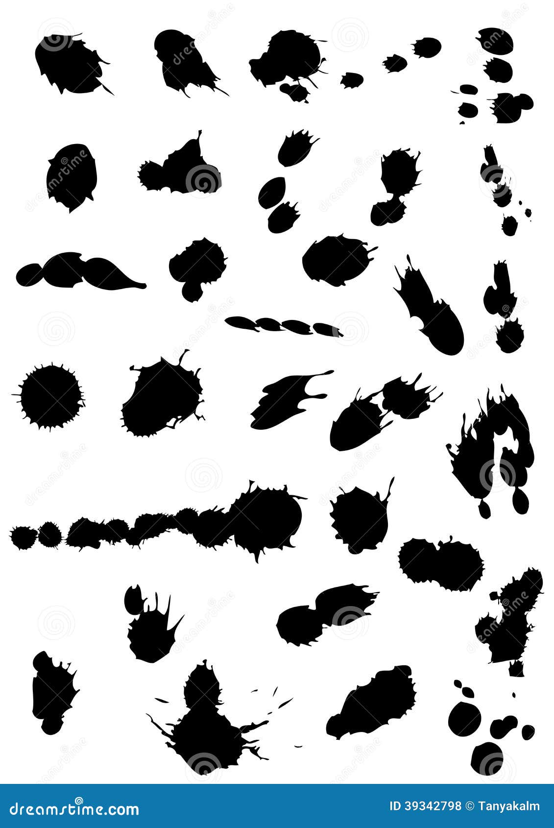 Vector ink stains stock vector. Illustration of design - 39342798