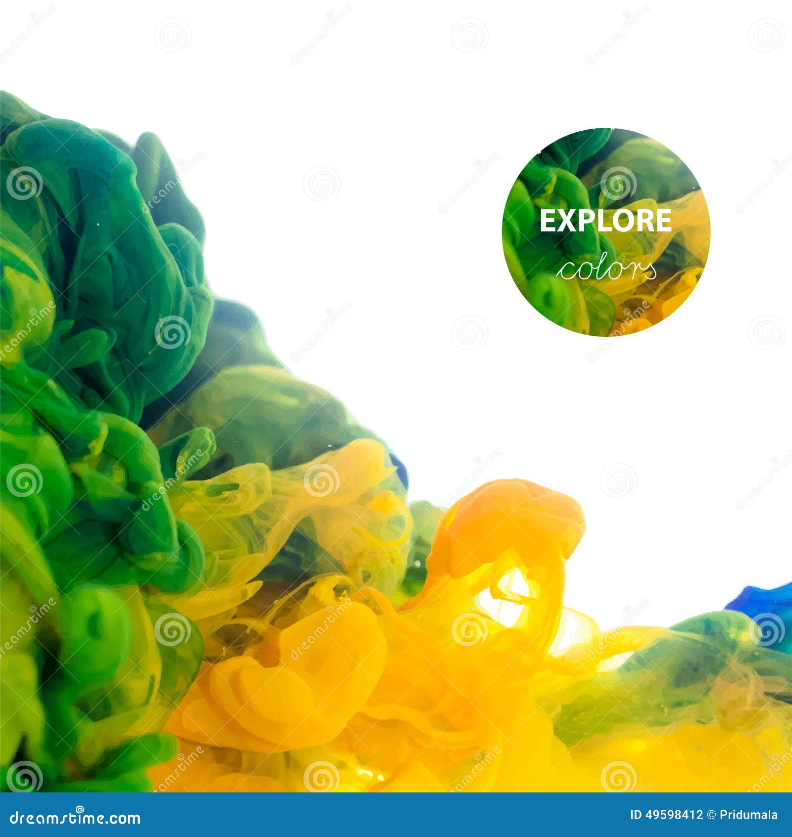 Vector Ink Swirling in Water Stock Vector - Illustration of aquatic ...