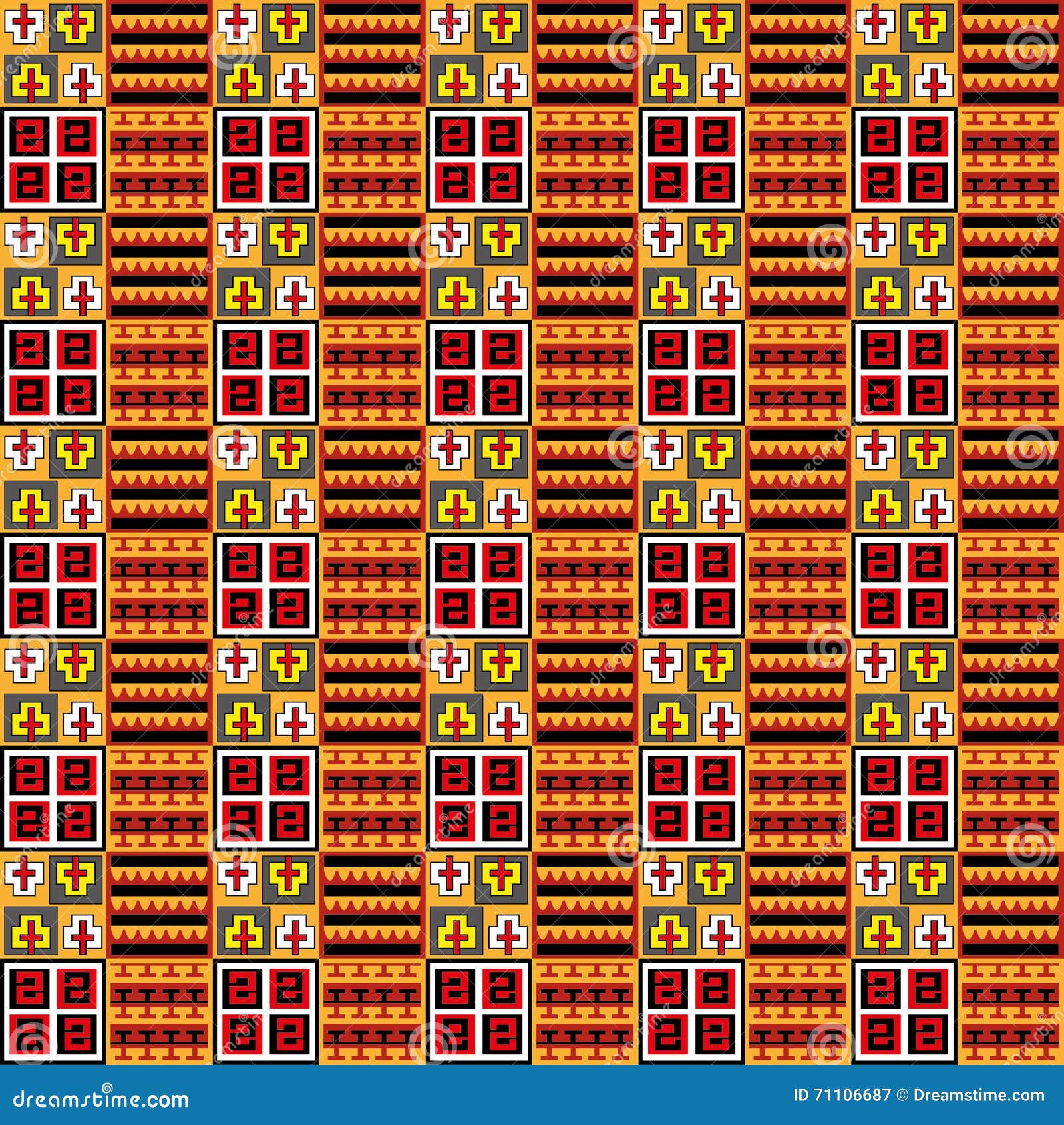 Vector - Inka Seamless Pattern, Color Background Stock Illustration ...