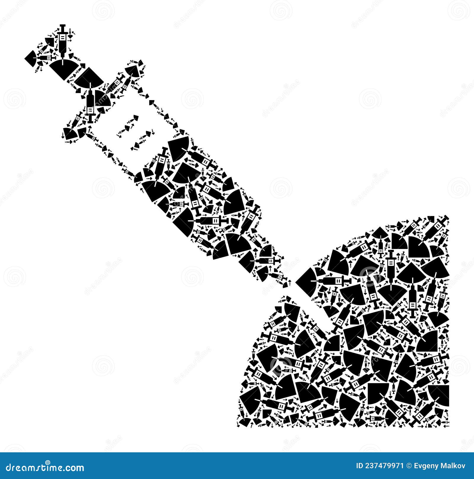 Inoculation Recursive Icon Collage of Self Icons Stock Vector ...