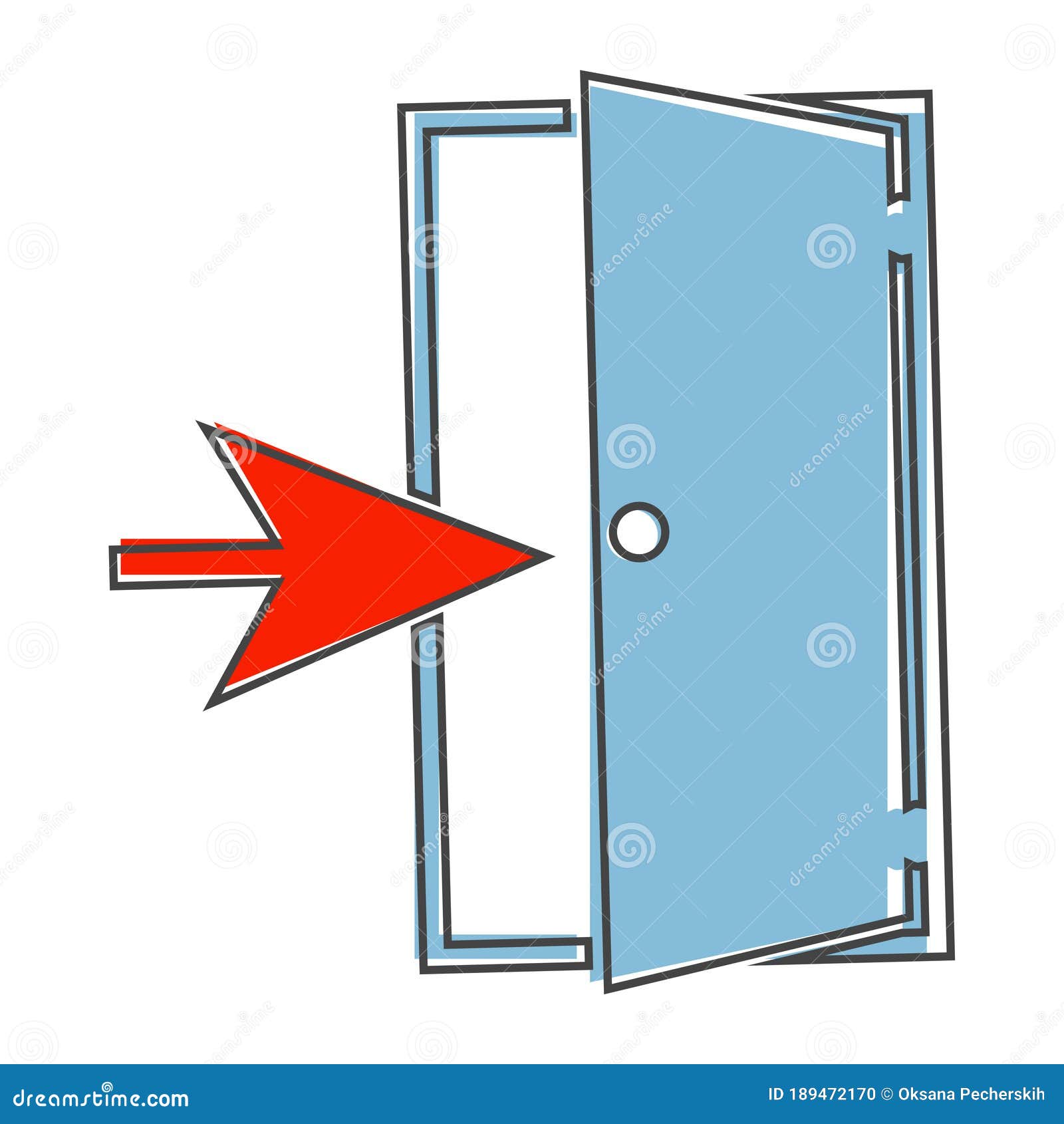 Vector Input Icon. Icon Indicating the Direction of the Entrance ...