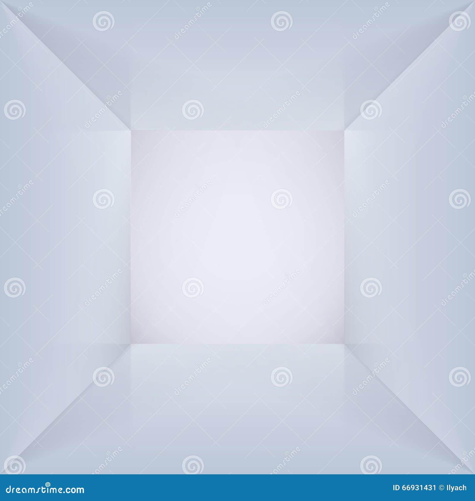 Vector Inside of Square Box. Empty Interior Space. Stock Illustration ...