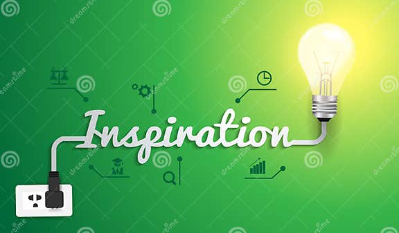 Vector Inspiration Concept with Light Bulb Idea Stock Vector ...