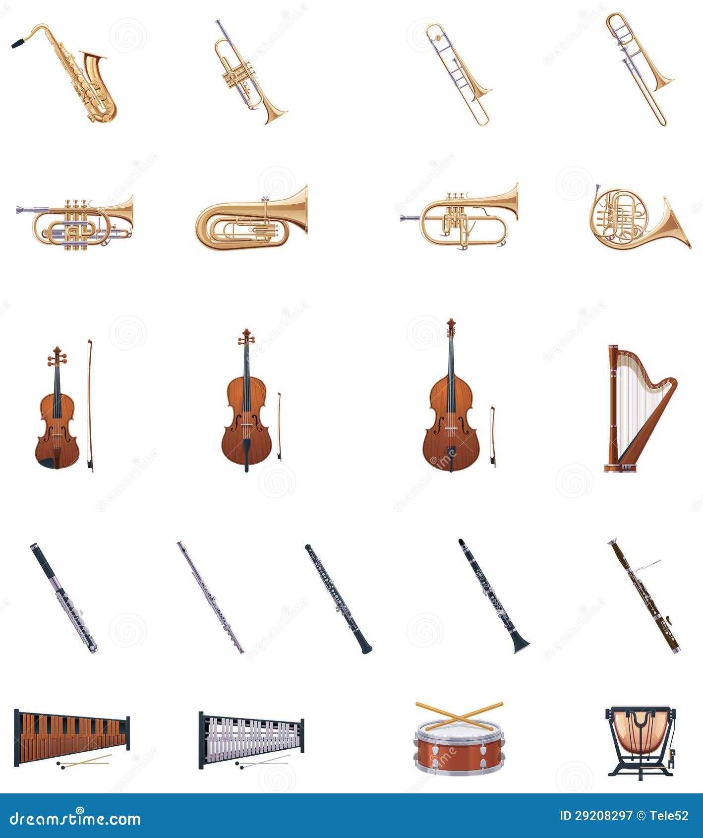 Orchestra String Instruments Clipart