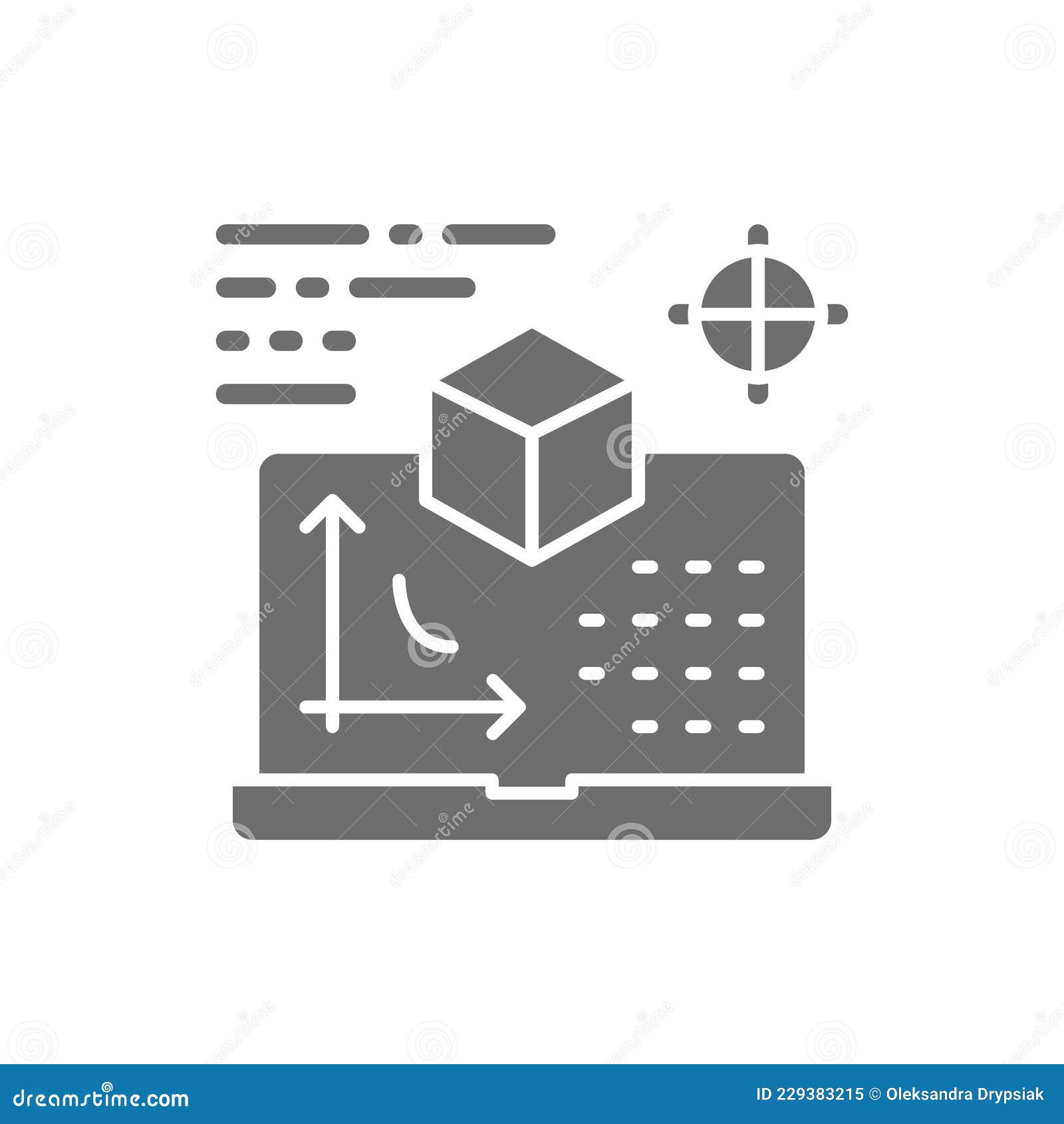 Vector Interactive Board, Presentation, Project Grey Icon. Stock Vector ...