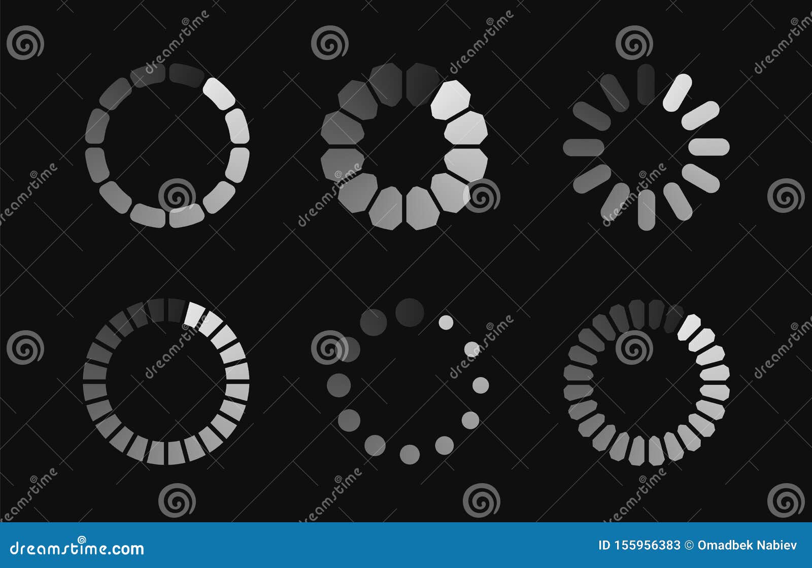 Vector interface loaders. stock vector. Illustration of loader - 155956383
