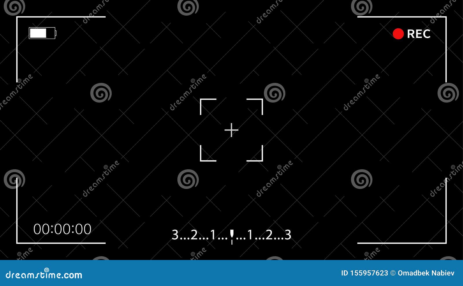 Interface Viewfinder Digital Camera Settings On A Green Screen ...
