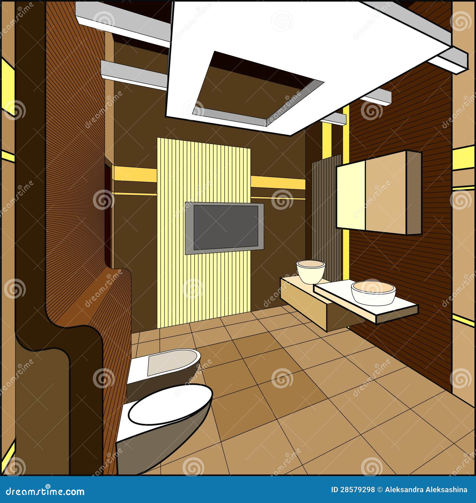 Vector interior stock vector. Illustration of architecture - 28579298