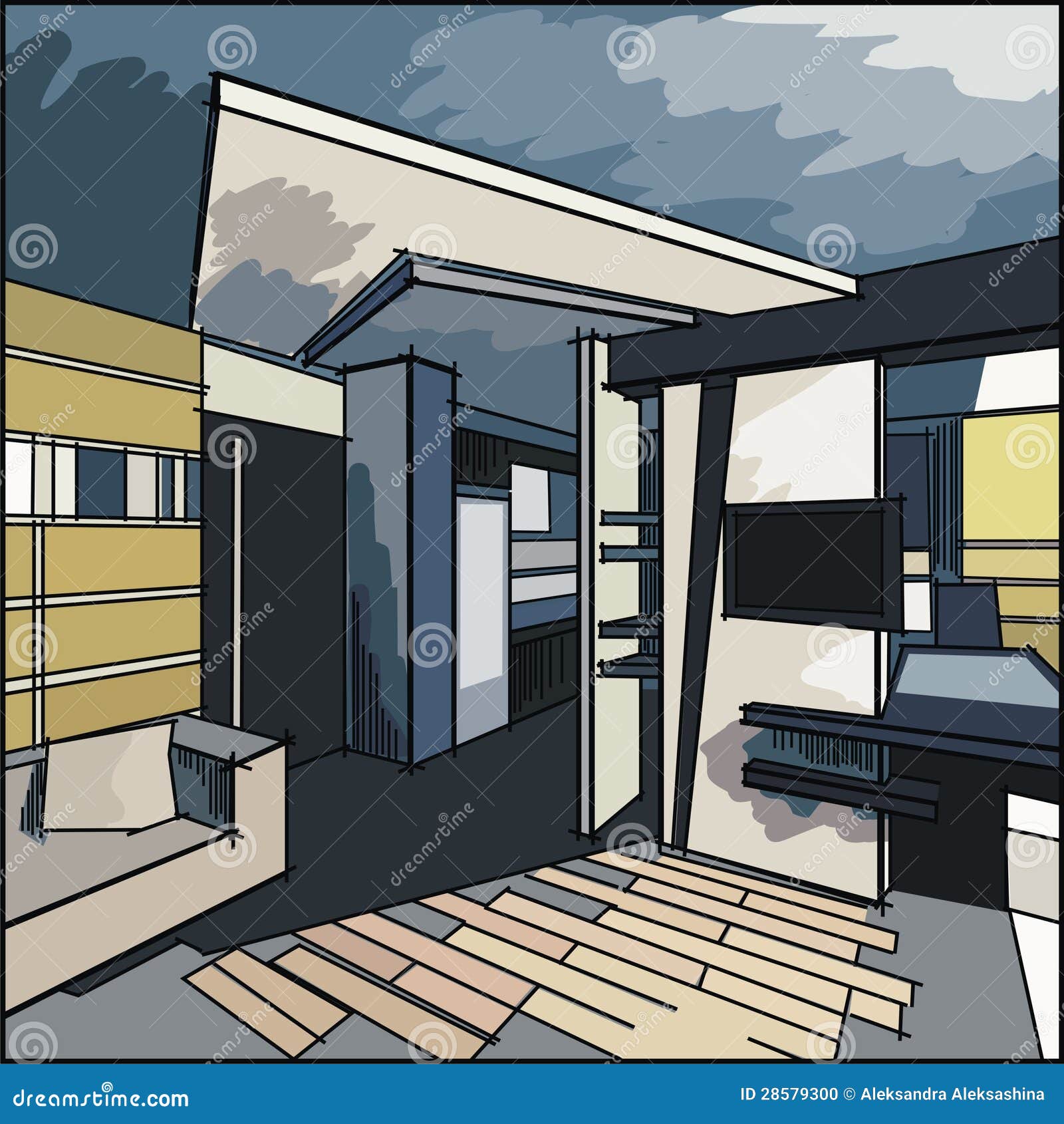 Vector interior stock vector. Illustration of professional - 28579300