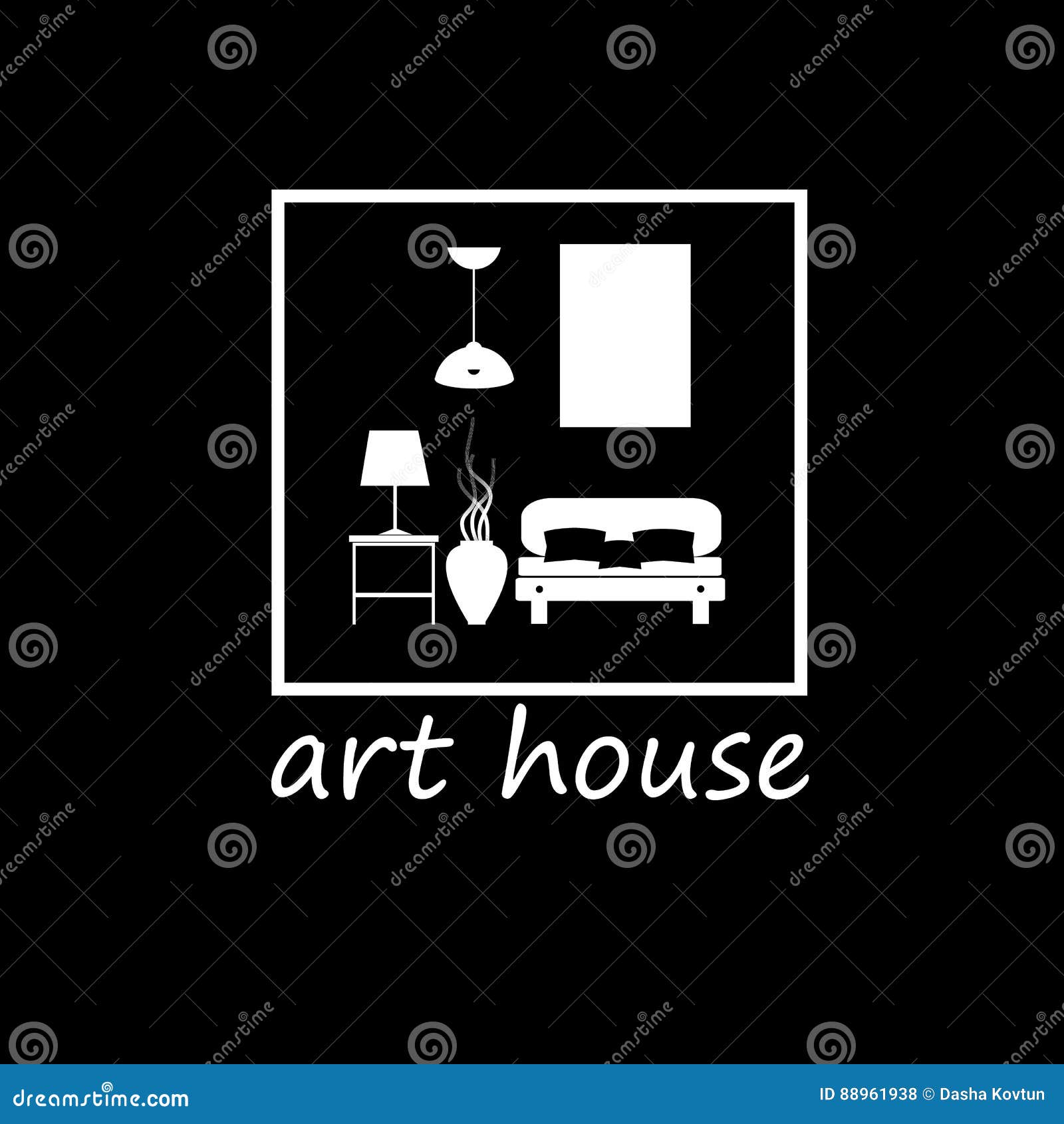 Vector Interior Home Furniture Design Illustration Stock Vector ...