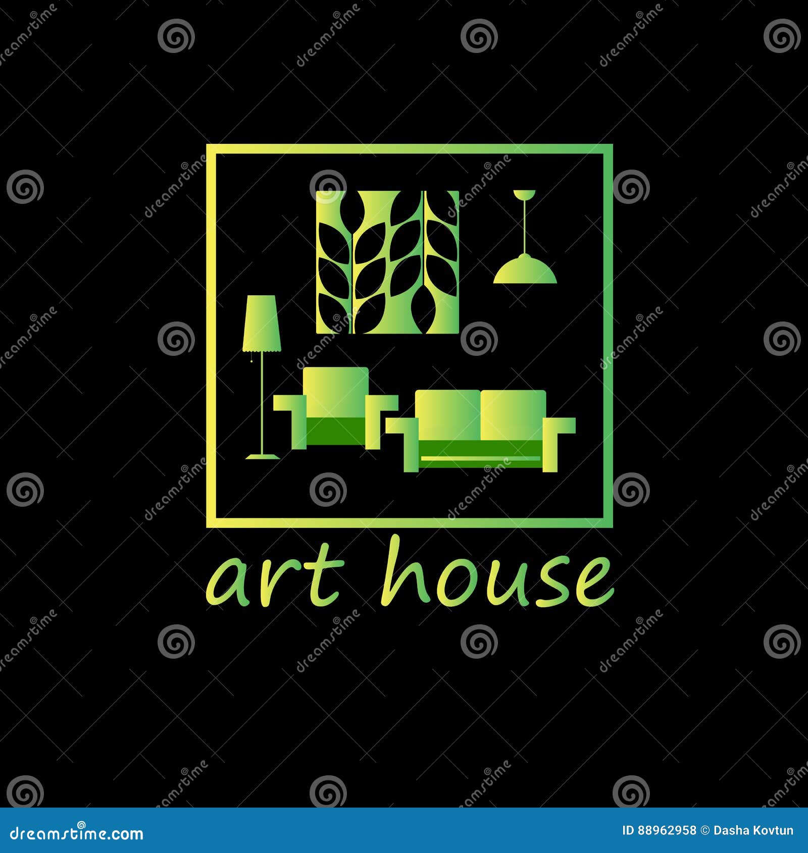 Vector Interior Home Furniture Design Illustration Stock Vector ...