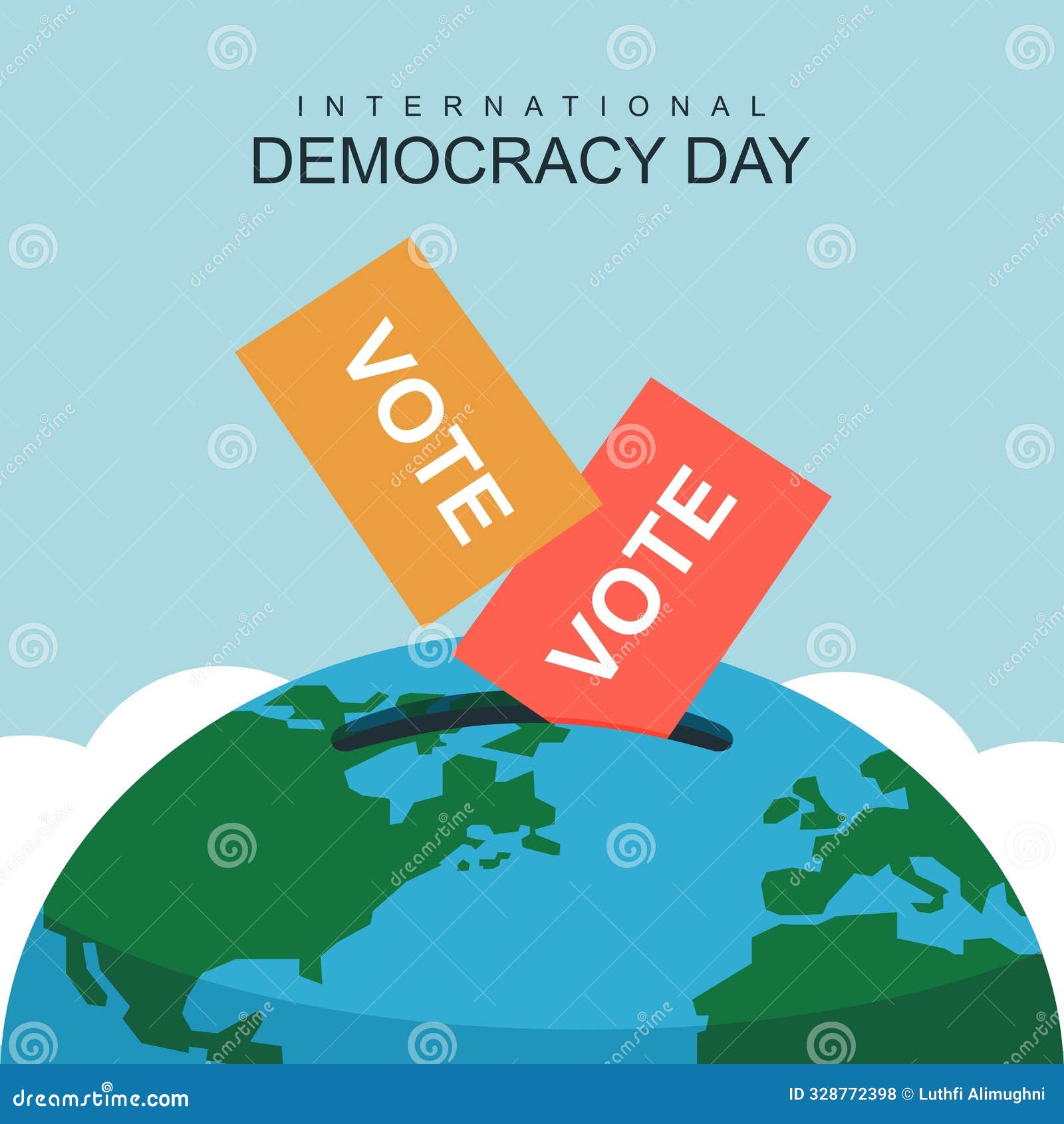 Vector International Democracy Day Poster Template Stock Vector ...
