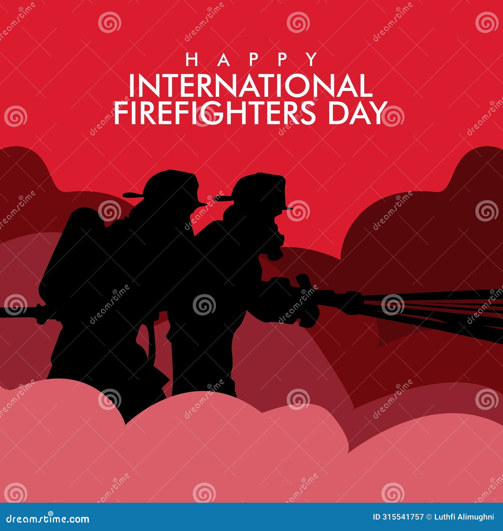 Vector International Firefighters Day Poster Template | CartoonDealer ...
