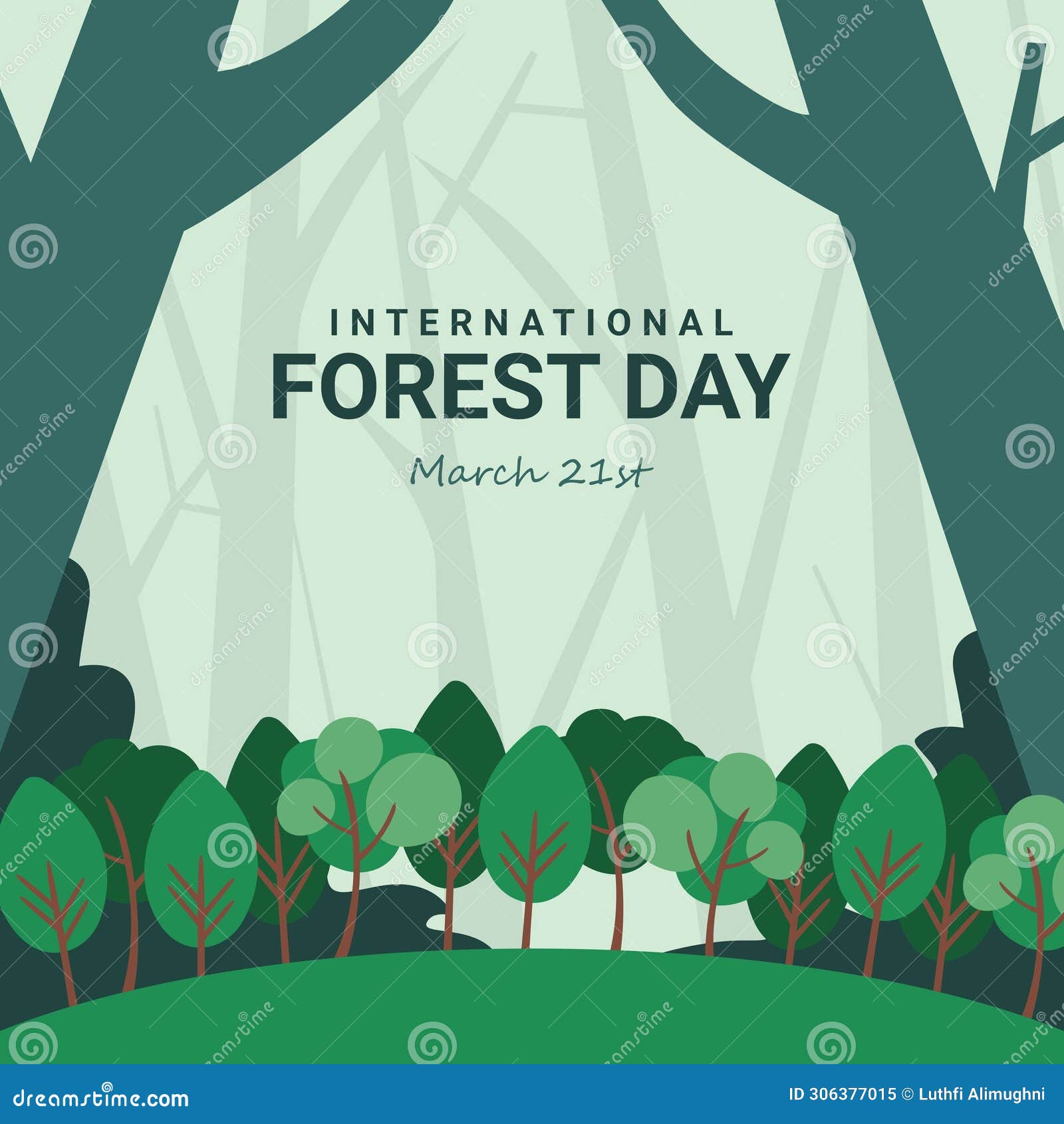 Vector International Forest Day Poster Template Stock Vector ...