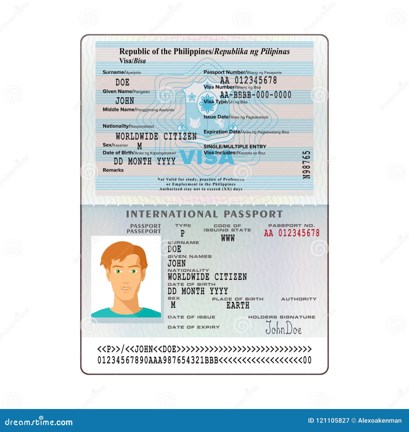 Passport Id Sample Philippines Philippine Passport Hi Res Stock