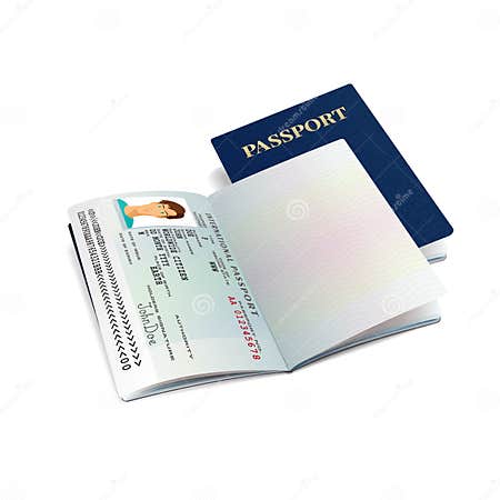 Vector International Passport Template with Sample Personal Data Page ...