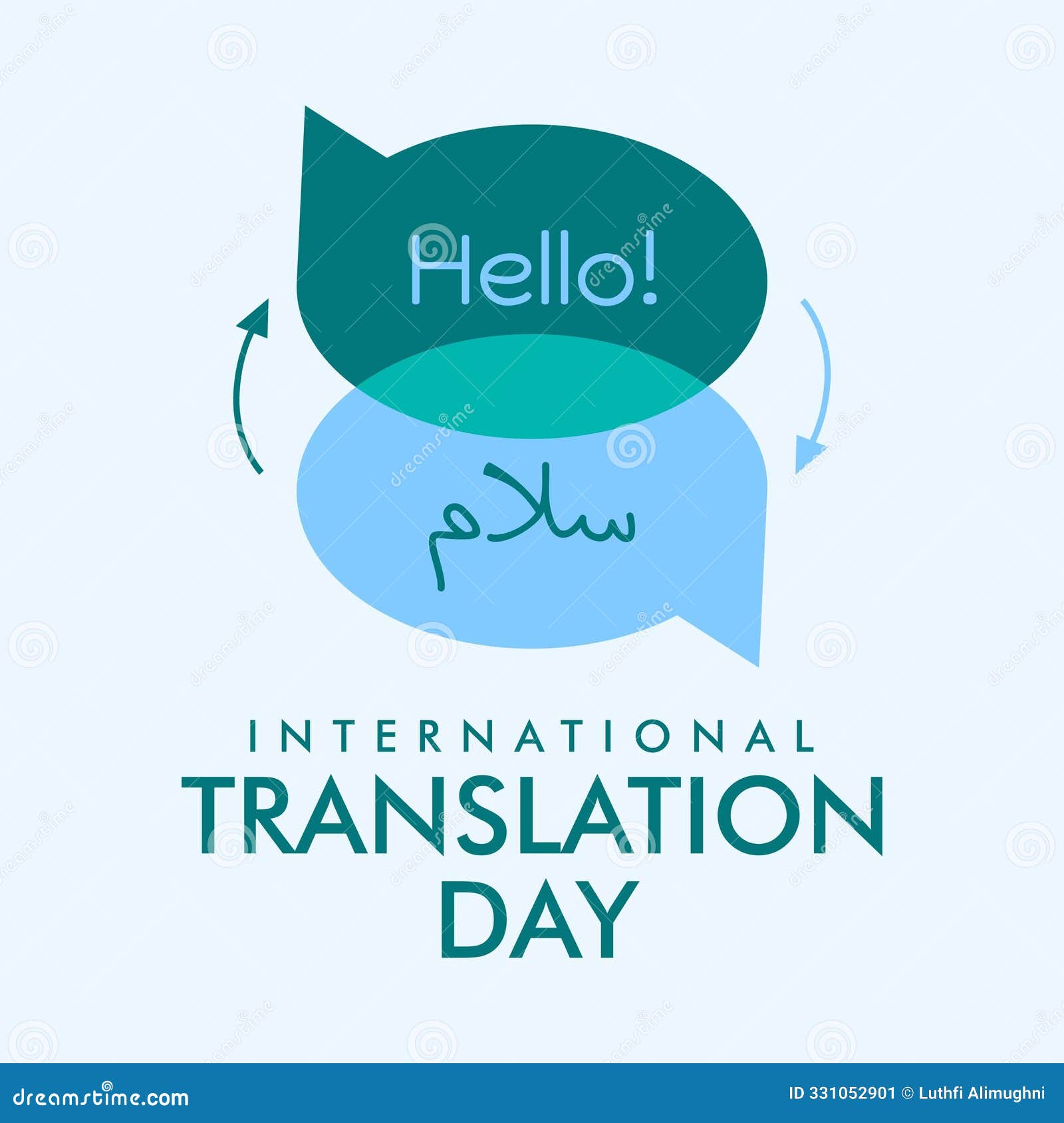 Vector International Translation Day Poster Template Stock Illustration ...