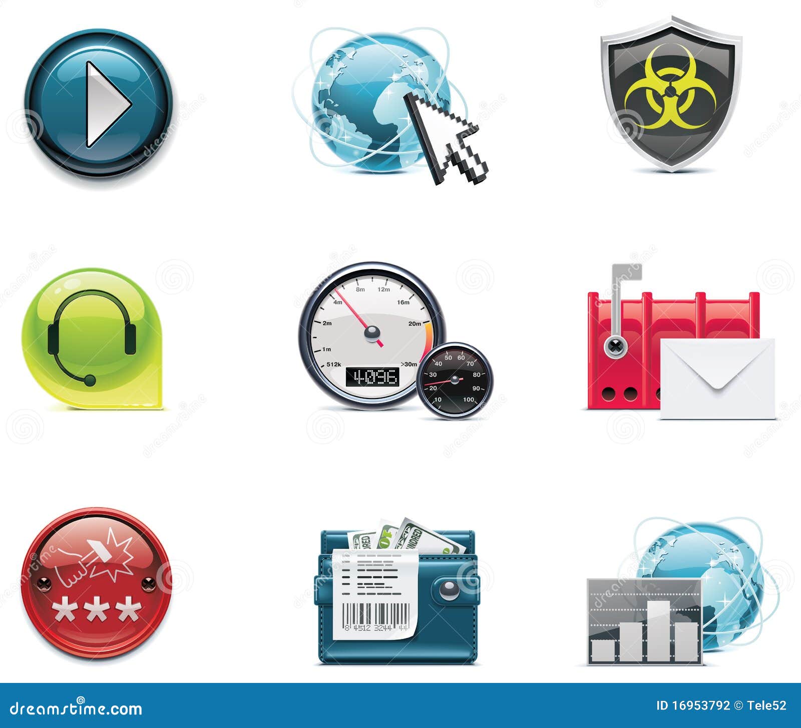 Vector Internet and Network Icons. Part 2 Stock Vector - Illustration ...