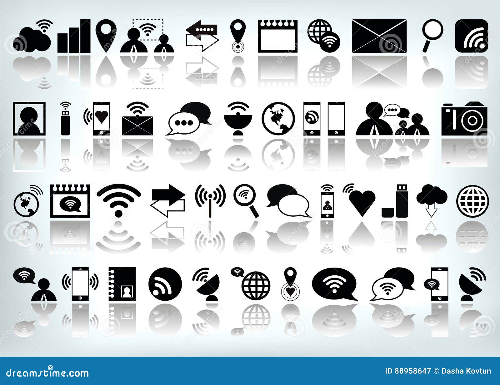 Vector Internet Web Computer Set Icon Stock Vector - Illustration of ...