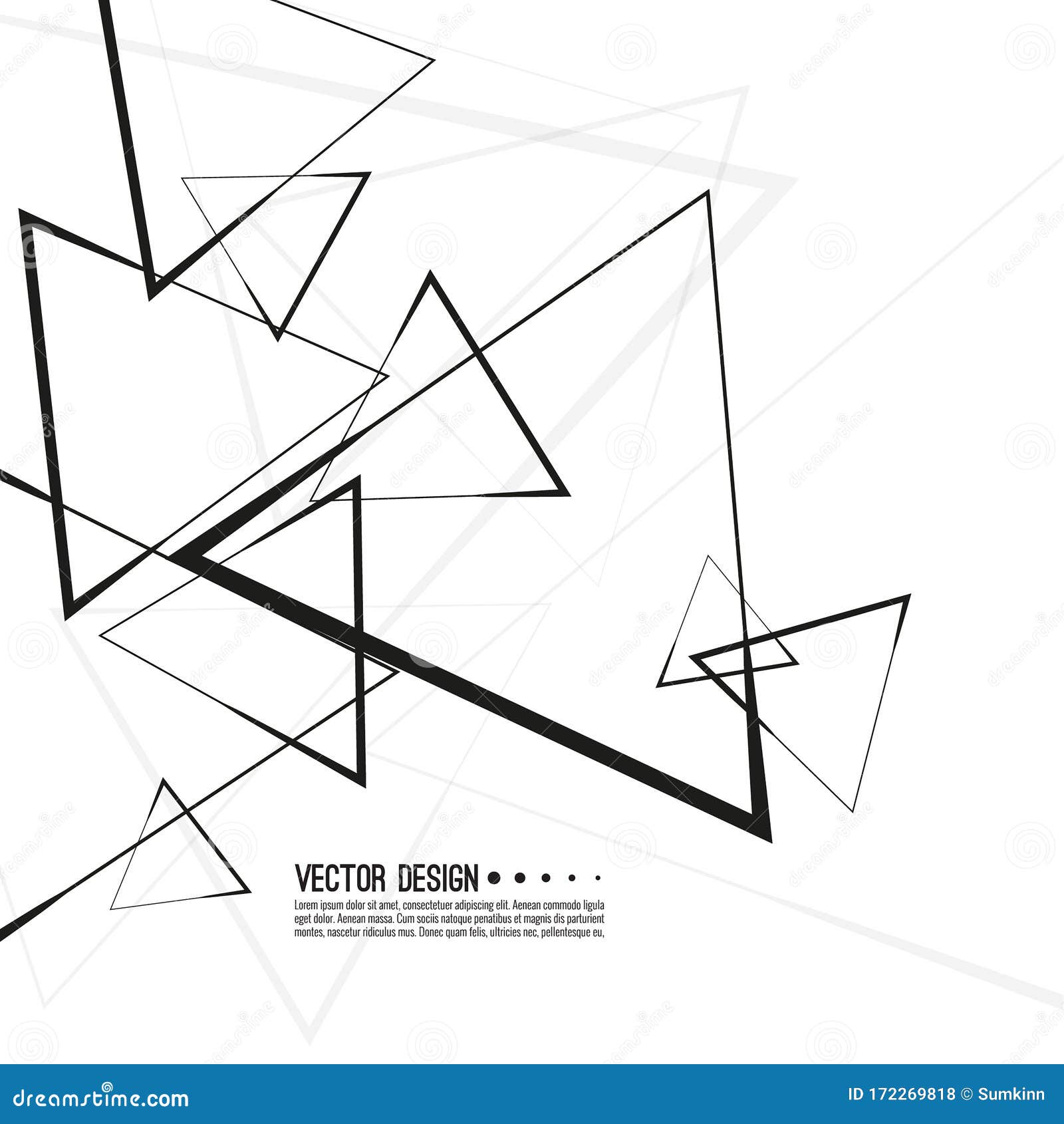 Vector Intersecting Triangles Pattern. Stock Vector - Illustration of ...