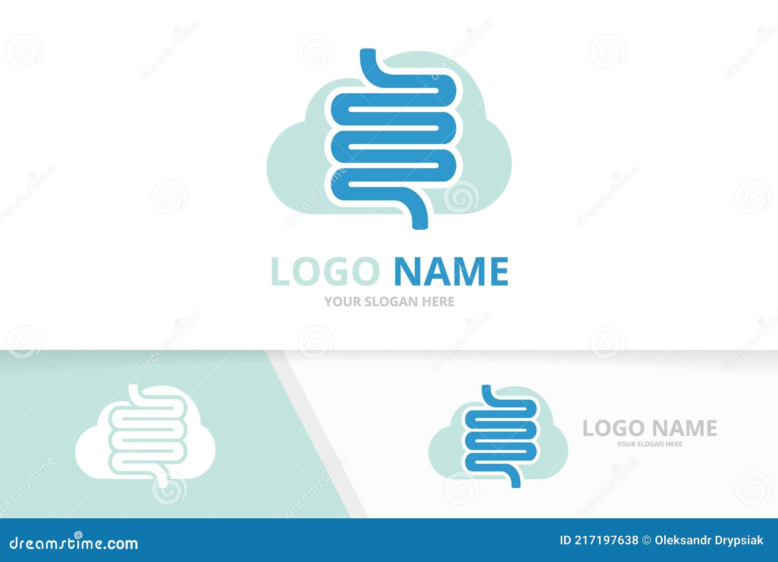 Vector Intestine And Cloud Logo Combination. Unique Colon And Storage ...