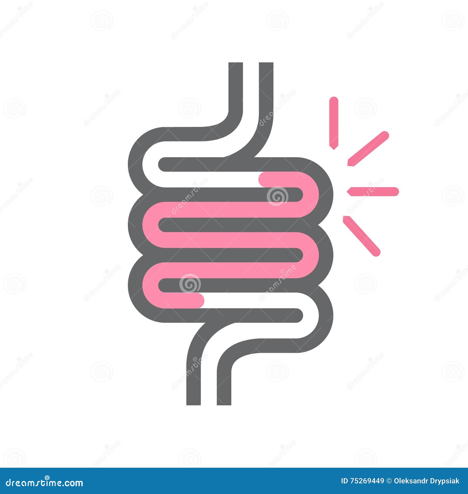 Vector Intestine Symbol or Icon Stock Vector - Illustration of ...