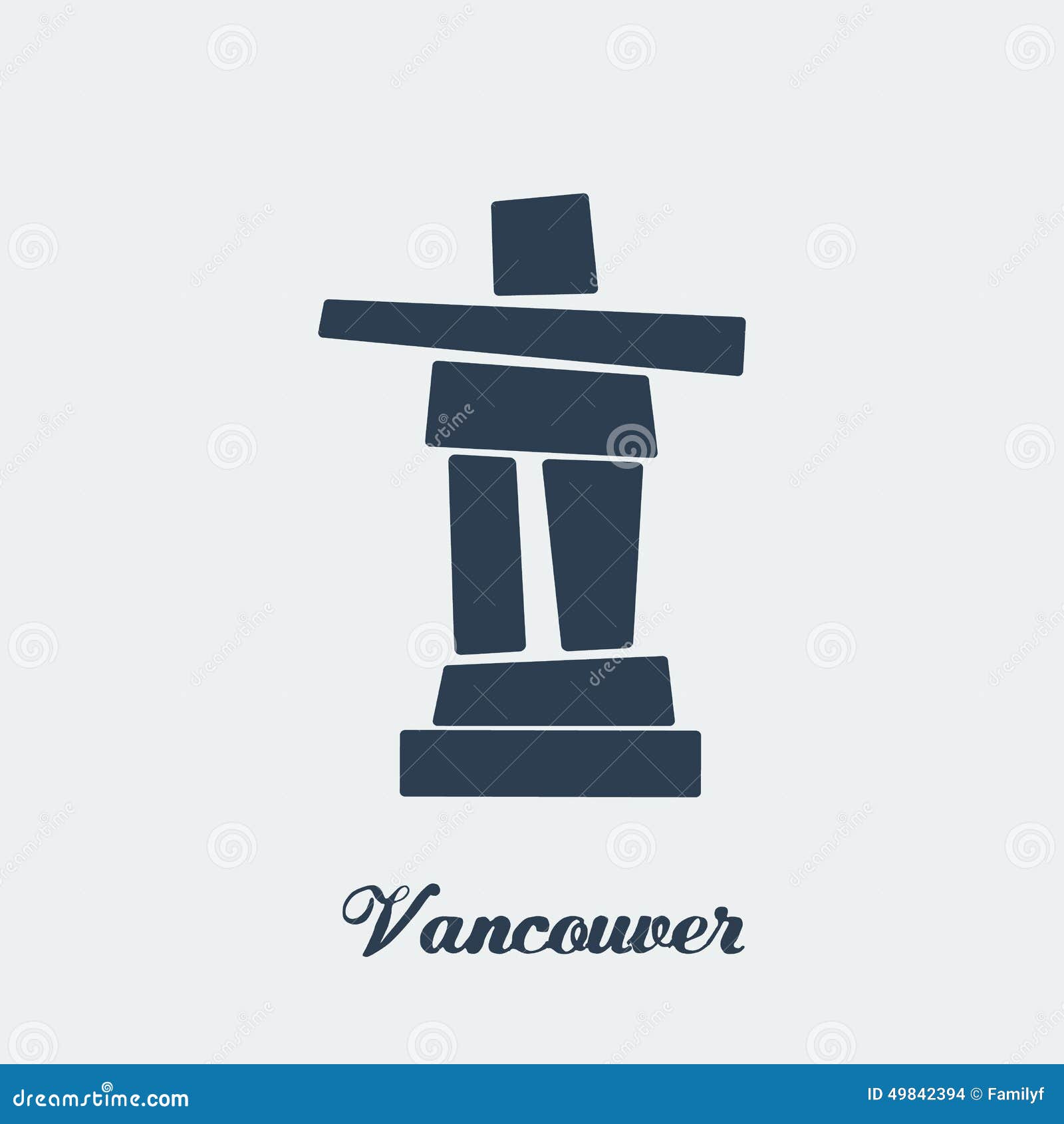Vector Inukshuk Vancouver stock vector. Illustration of inuit - 49842394