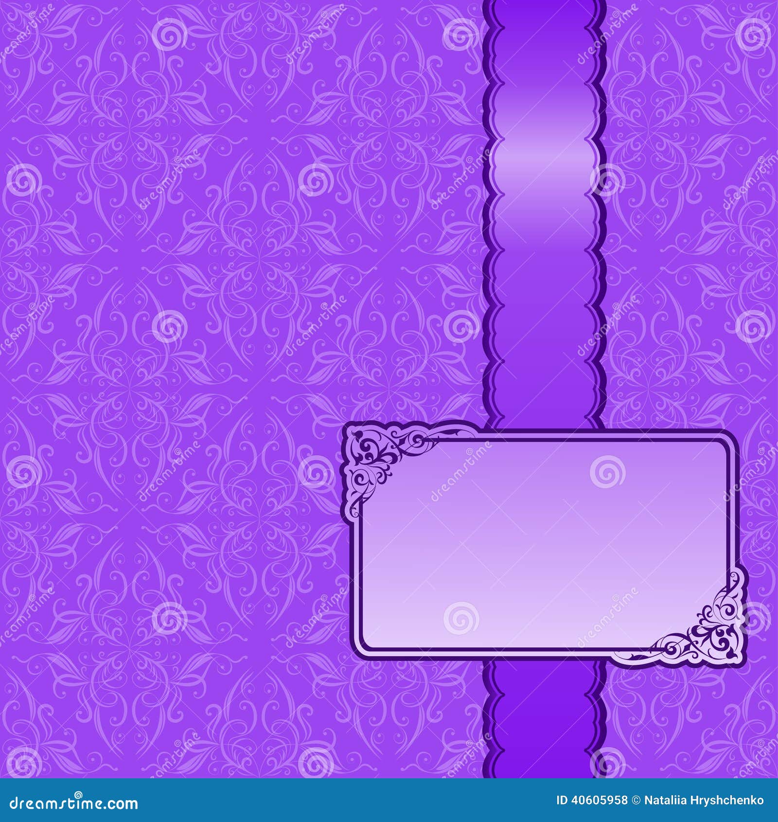 Vector Invitation Card on Seamless Background Stock Vector ...