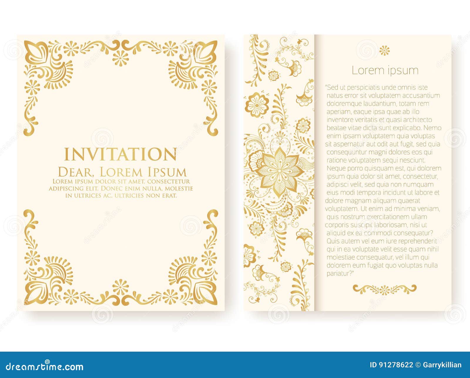 Vector Invitation, Cards with Ethnic Arabesque Elements. Arabesque ...