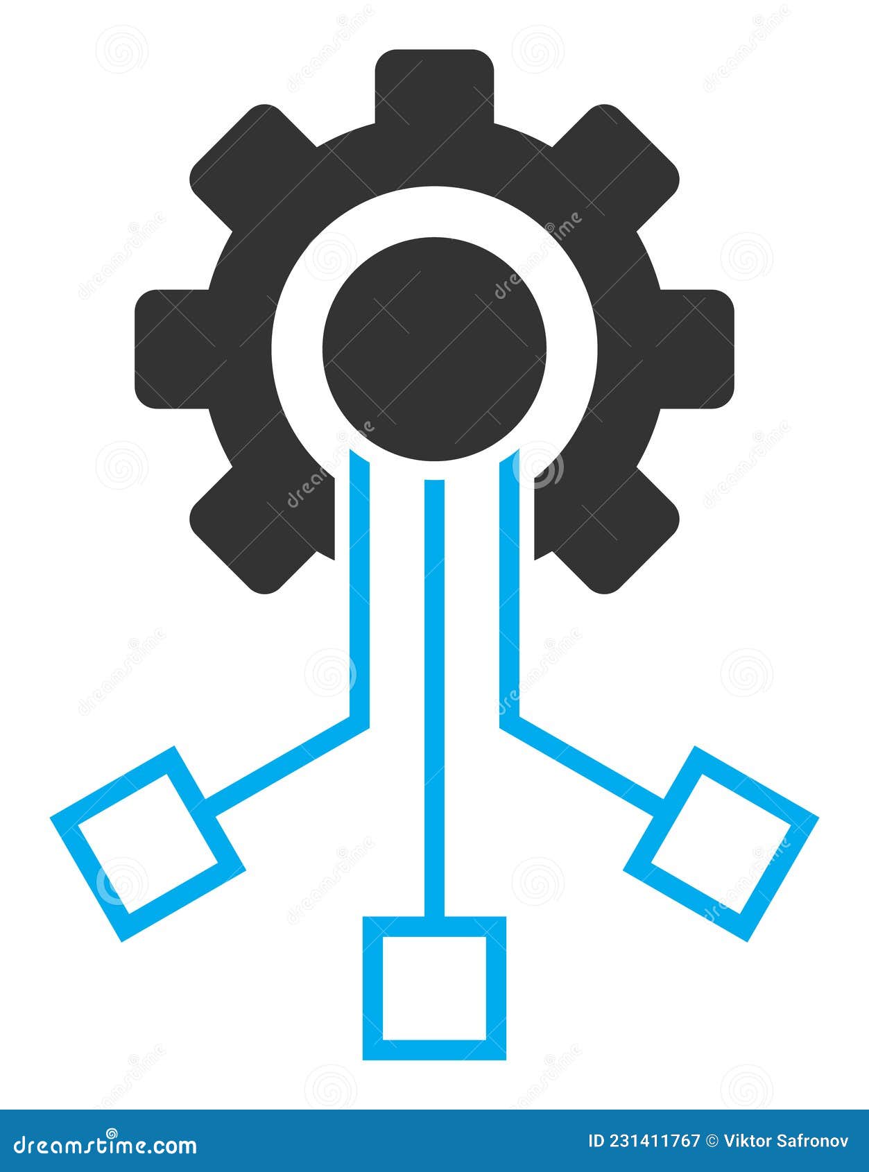 Vector IoT Component Flat Icon Symbol Stock Vector - Illustration of ...