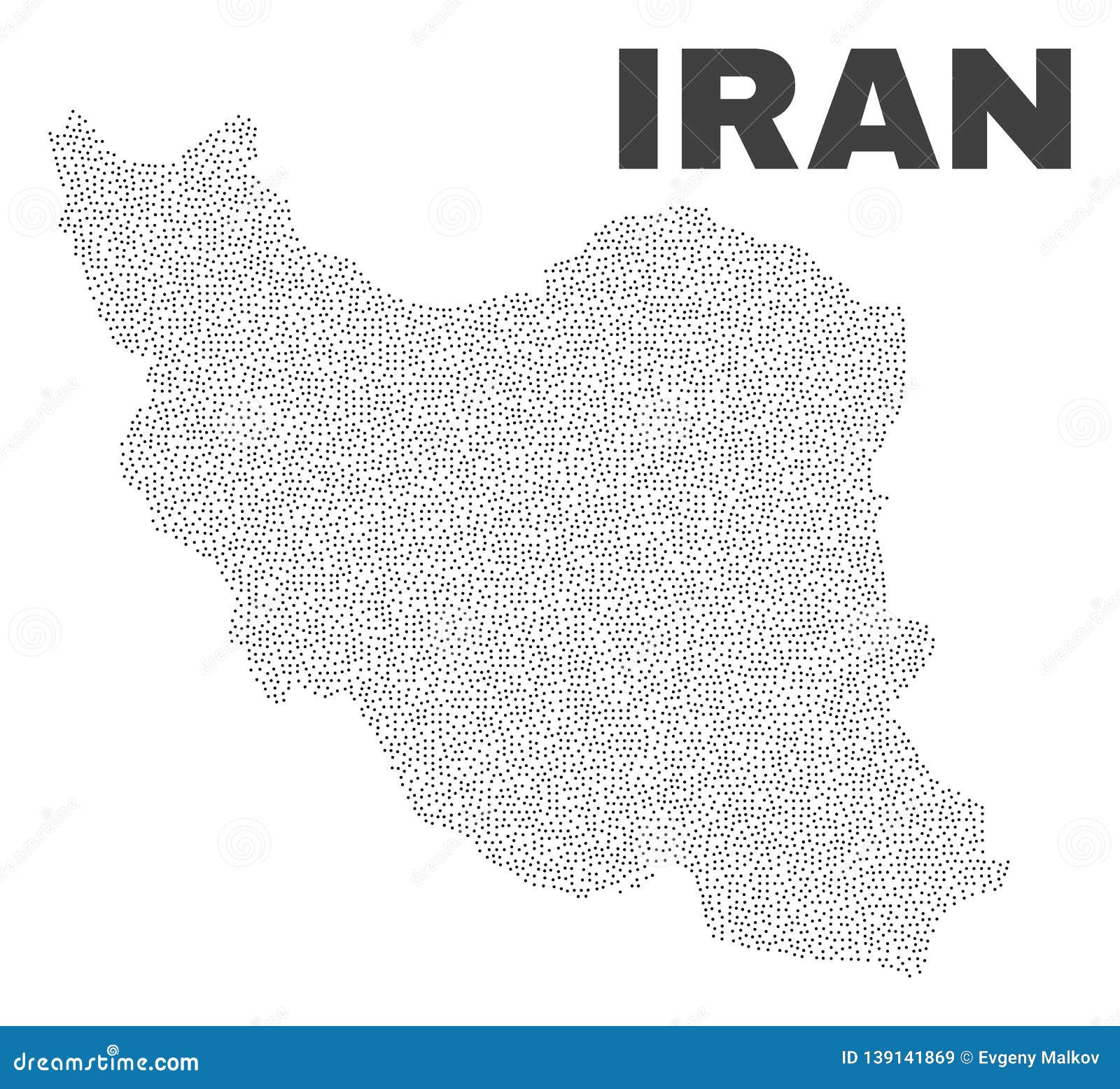 Vector Iran Map of Points stock vector. Illustration of concept - 139141869