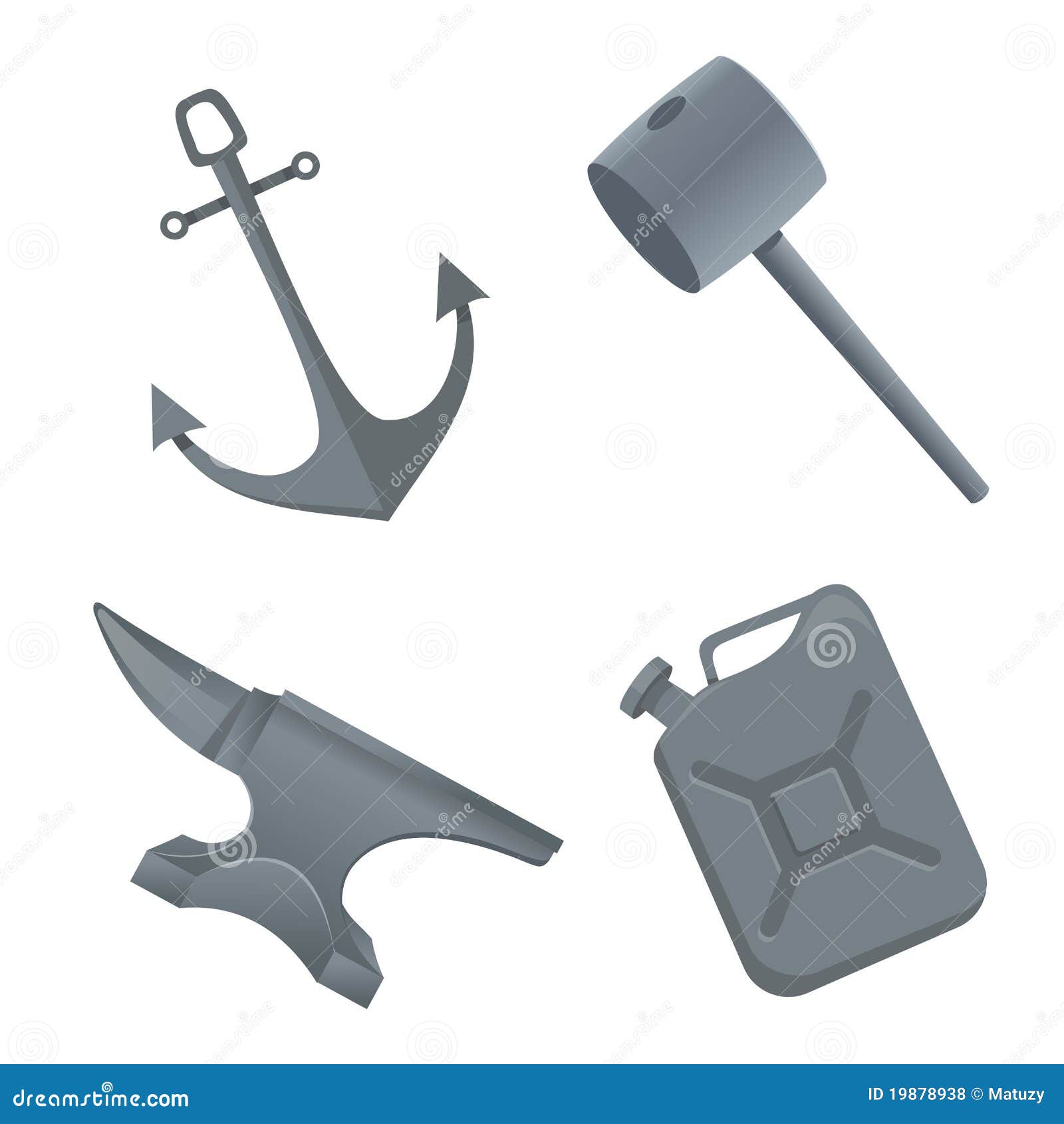 Vector iron things stock vector. Illustration of icons - 19878938