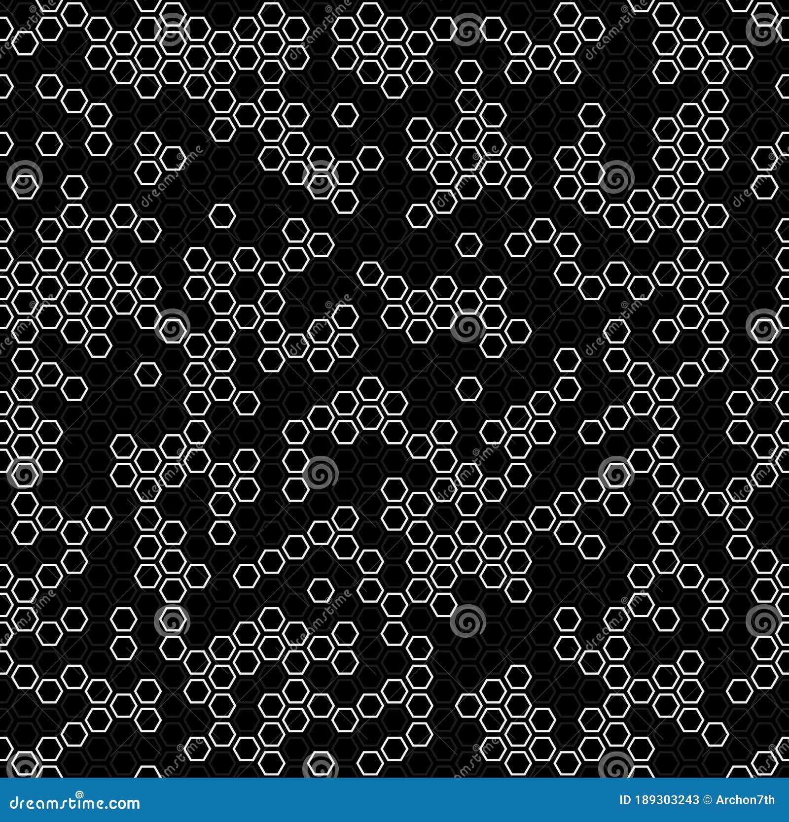 Vector Irregular Abstract Geometric Seamless Pattern with Hexagonal ...