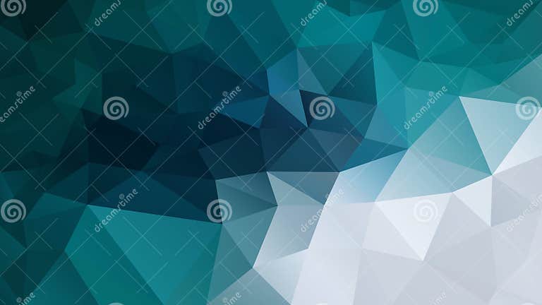 Vector Irregular Polygon Background - Triangle Low Poly Pattern - Blue Green Teal Turquoise Grey ...