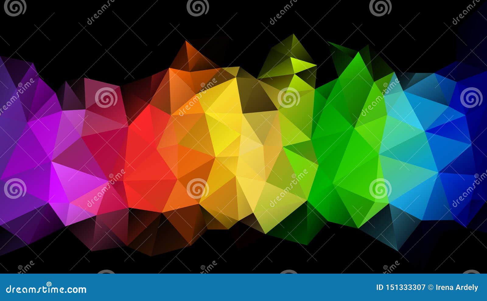 Vector Irregular Polygon Background - Triangle Low Poly Pattern - Neon ... Vector Irregular Polygon Background - Triangle Low Poly Pattern - Neon ...