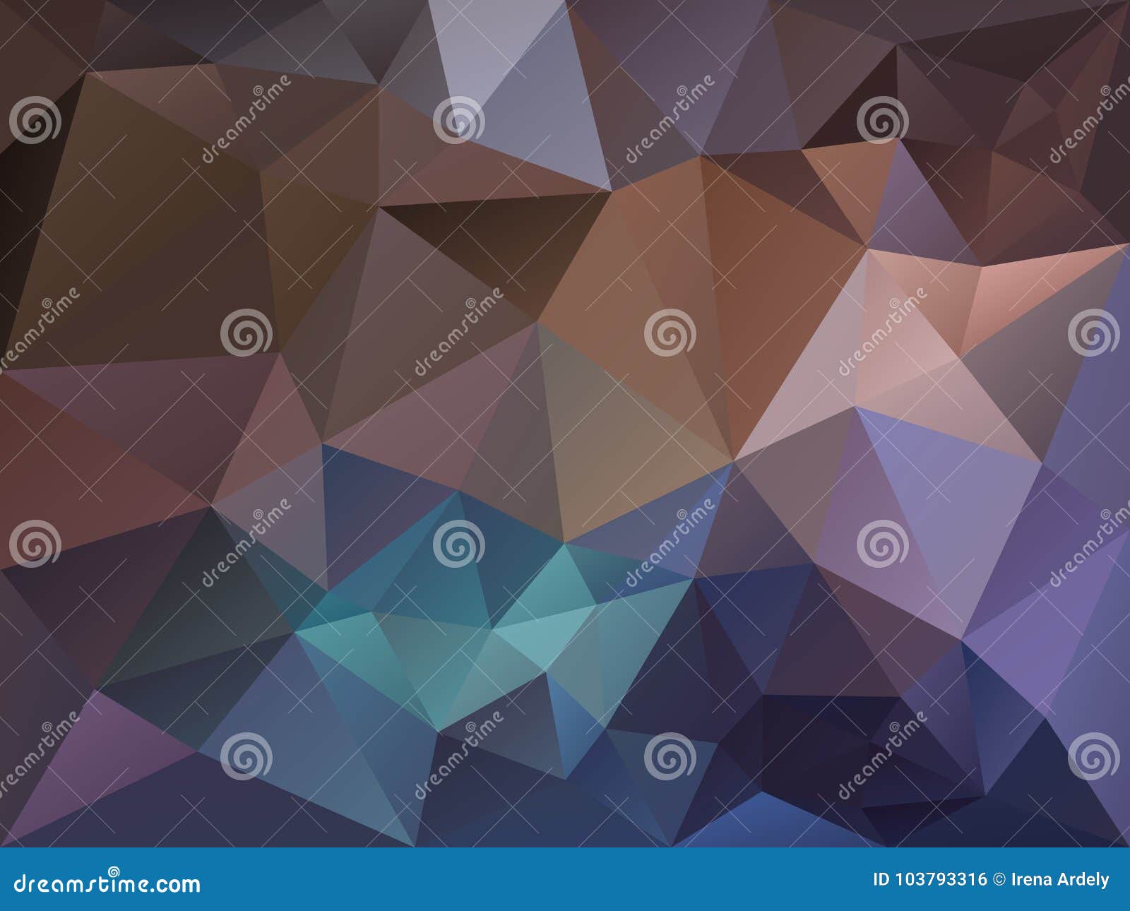 Vector Irregular Polygon Background with a Triangle Pattern in Brown ...