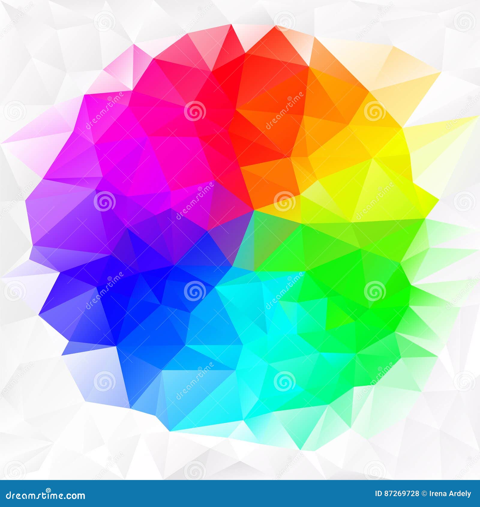 Vector Irregular Polygon Background with a Triangle Pattern in Colorful ...