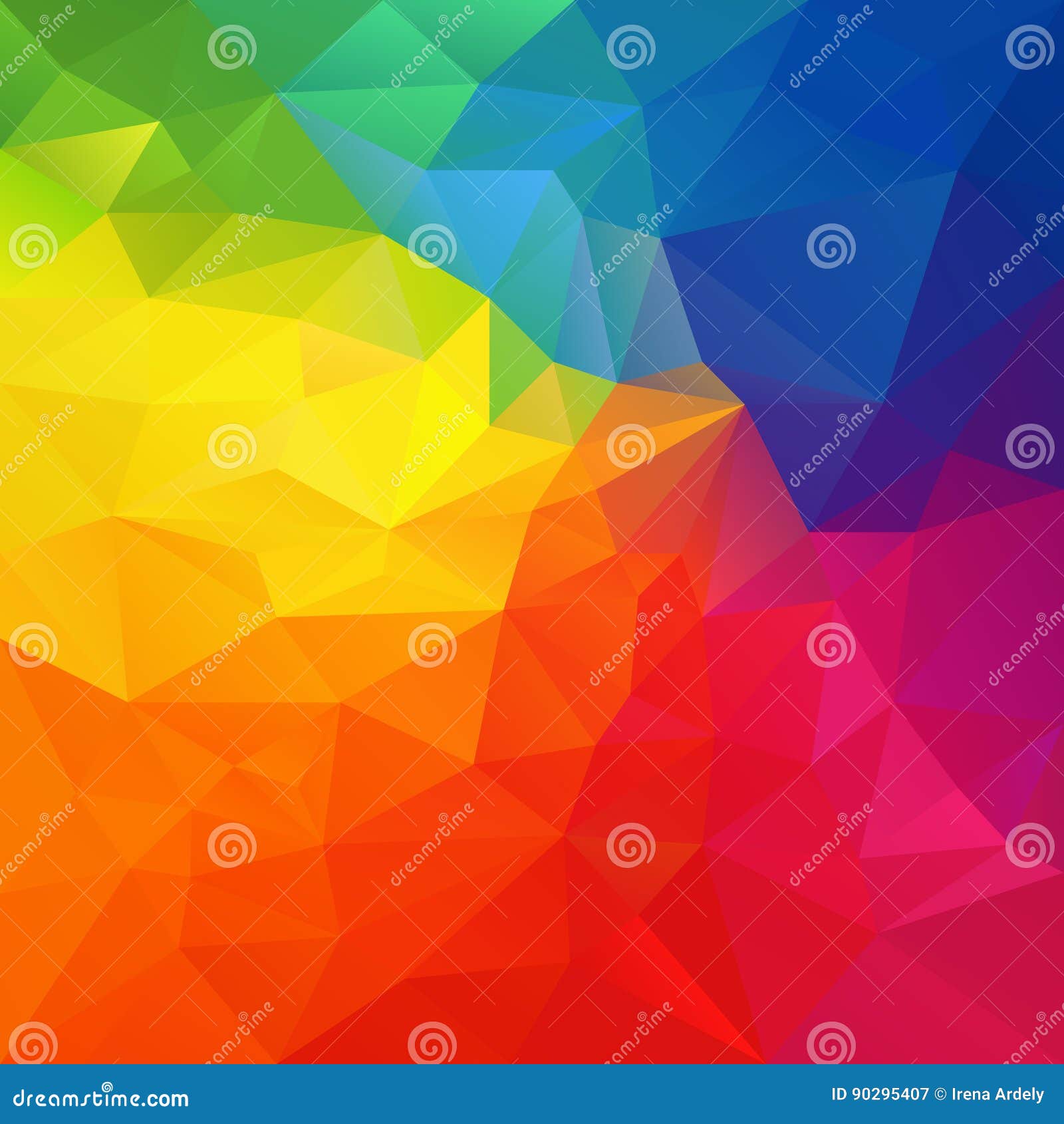 Vector Irregular Polygon Background with a Triangle Pattern in Vibrant ...