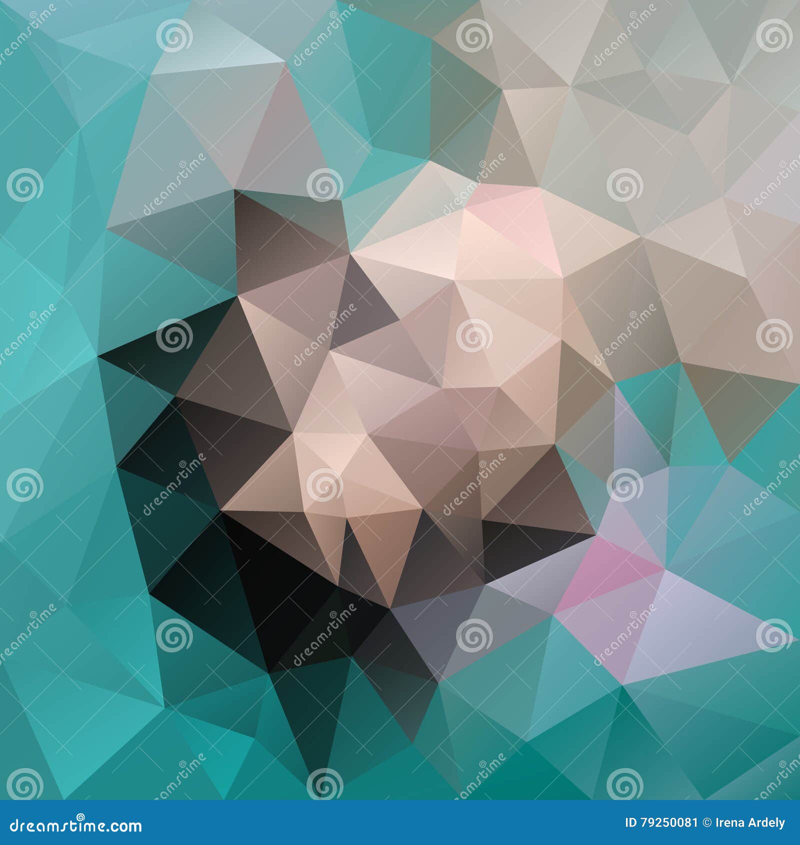 Vector Irregular Polygon Background with a Triangular Pattern in Blue ...