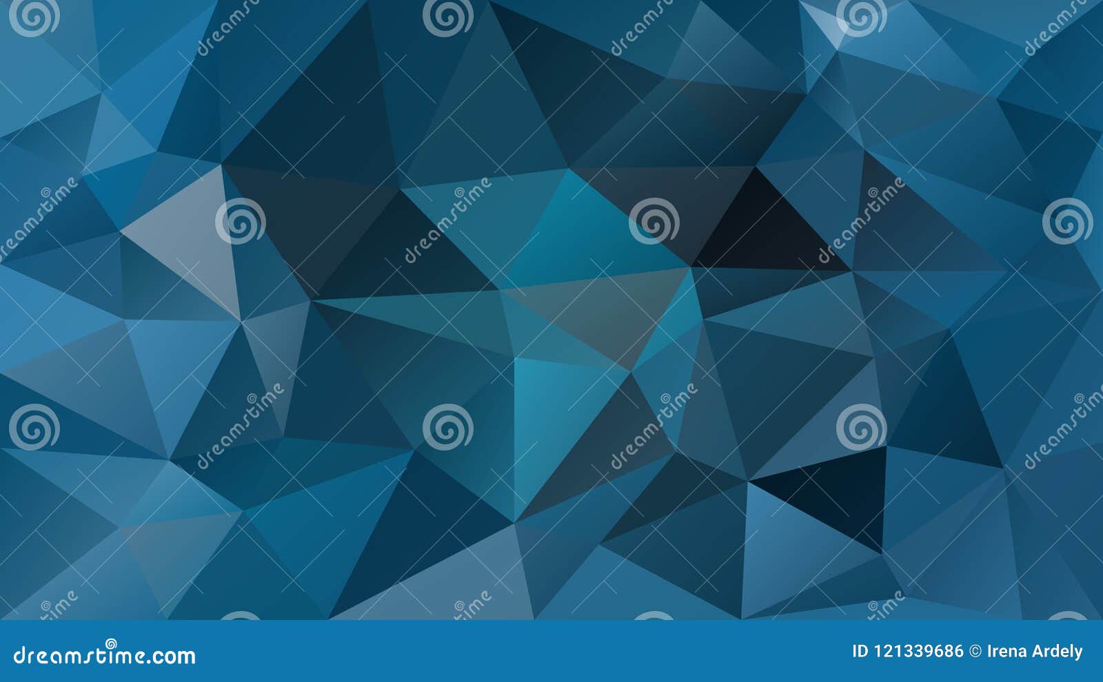 Vector Irregular Polygonal Background - Triangle Low Poly Pattern - Sky Blue, Cerulean and Royal ...