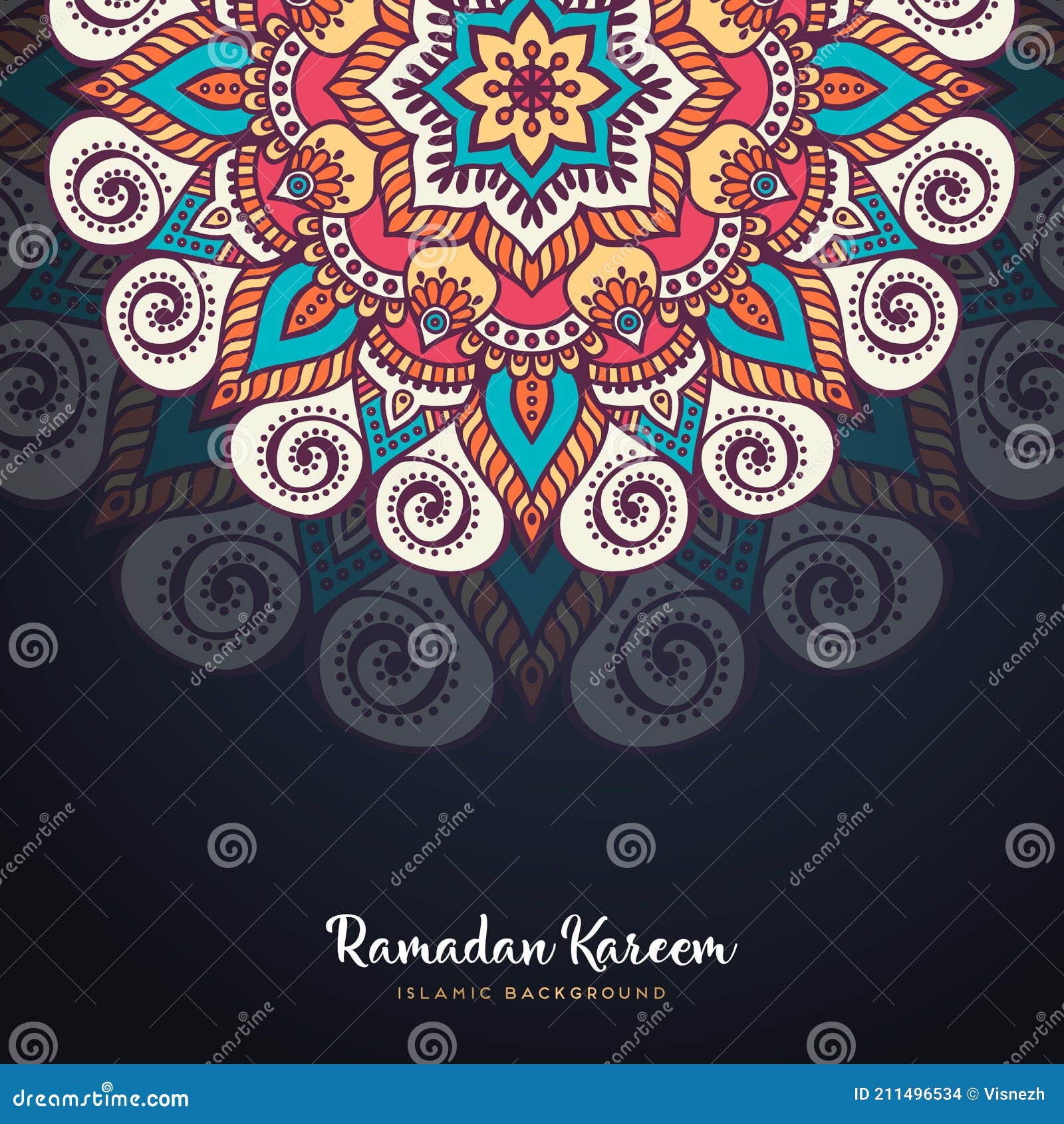 Vector Islamic Background with Mandala Stock Vector - Illustration of ...