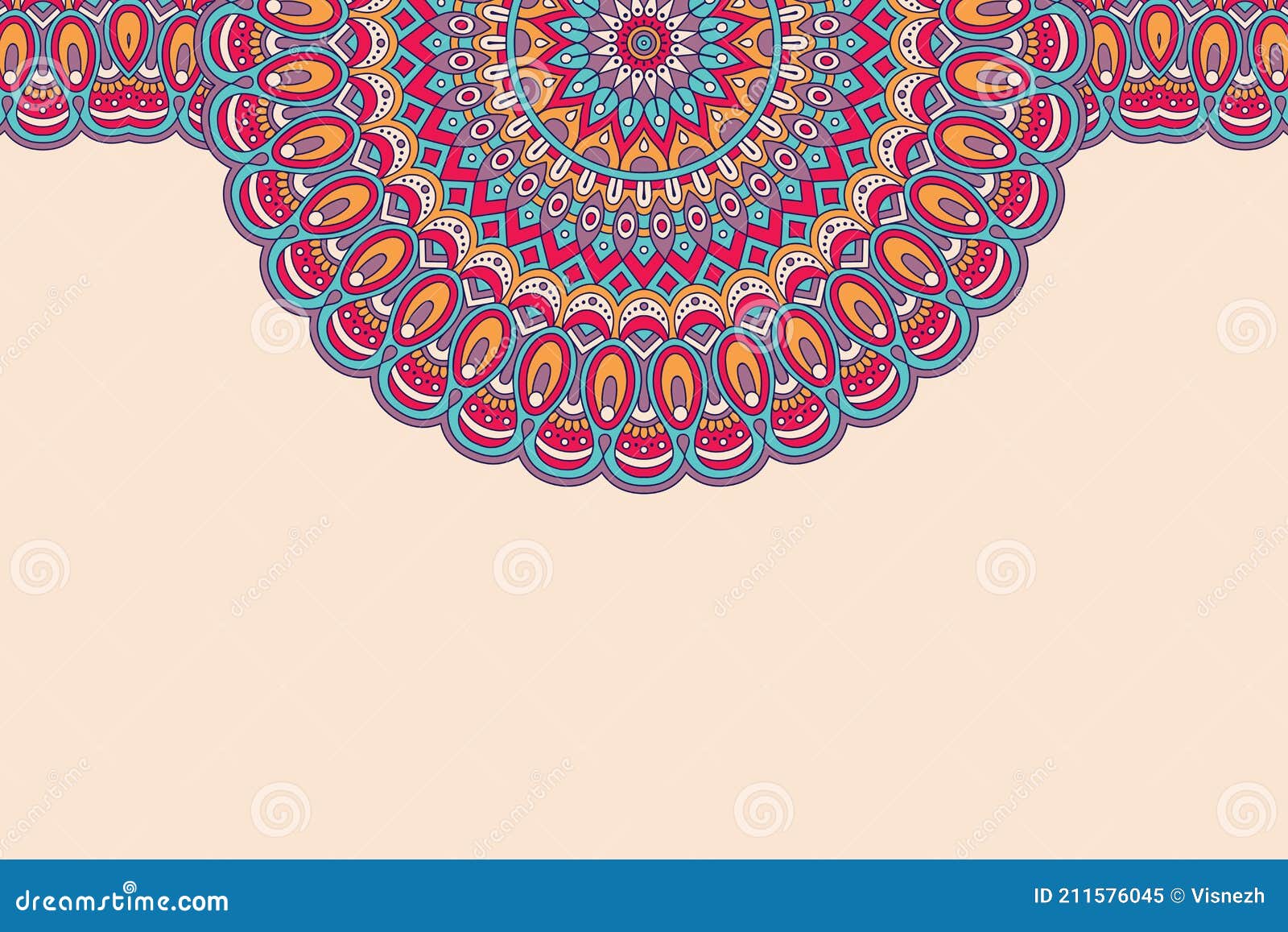 Vector Islamic Background with Mandala Stock Vector - Illustration of ...