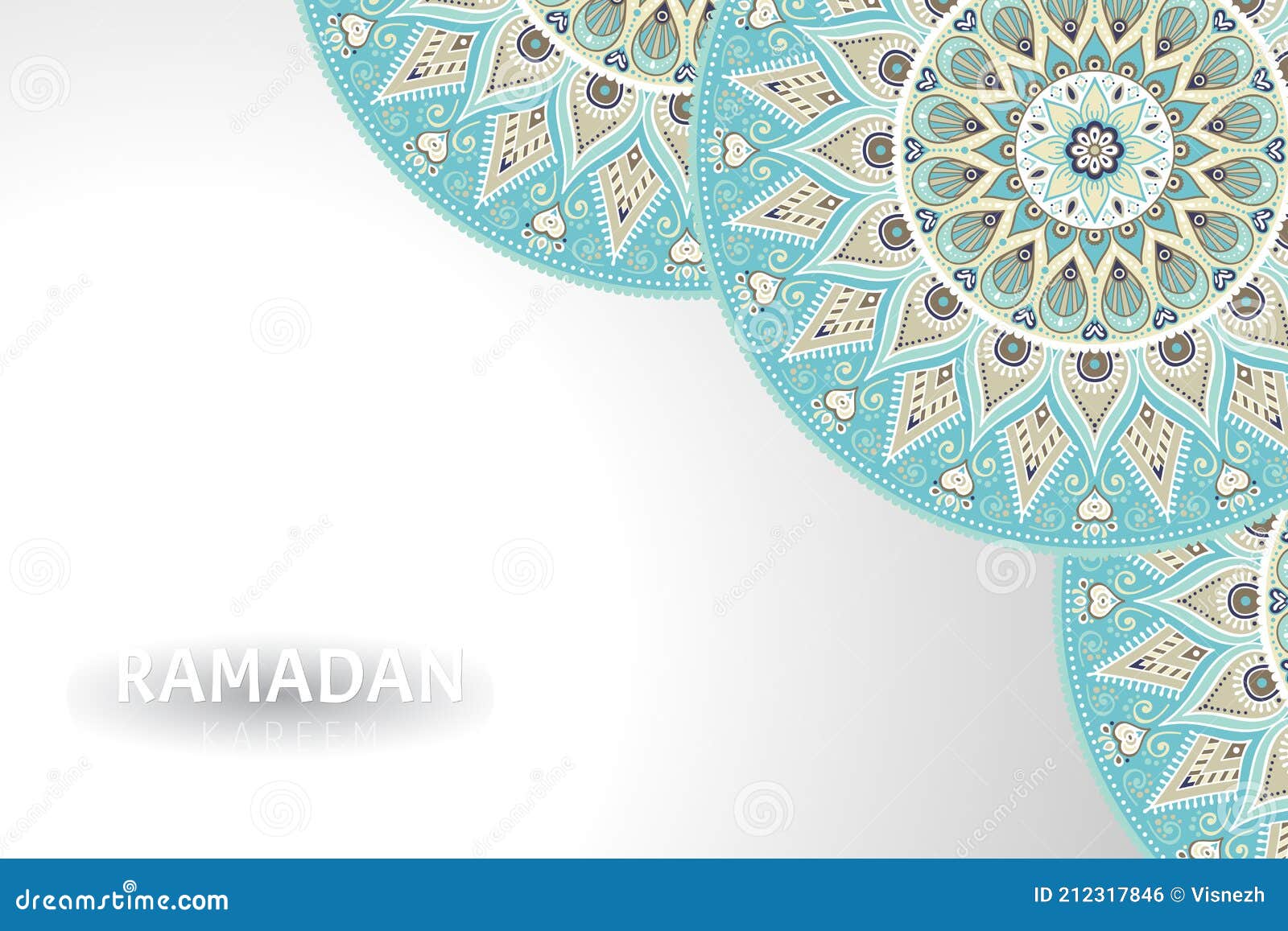 Vector Islamic Background with Mandala Stock Vector - Illustration of ...