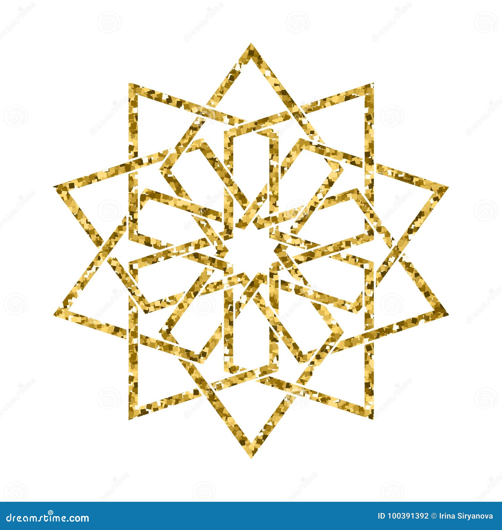 Vector Islamic Golden Pattern Stock Vector - Illustration of gold ...