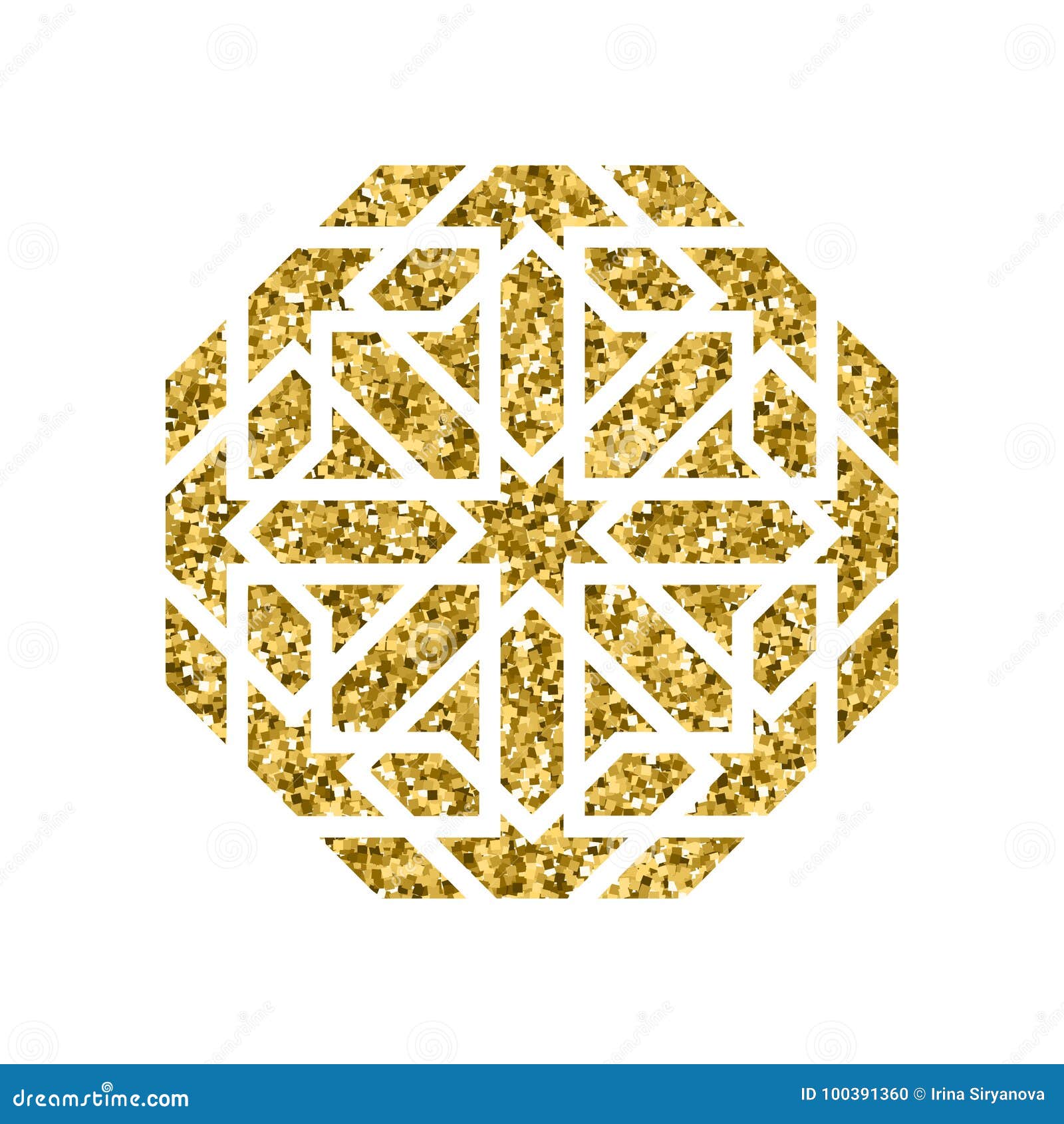 Vector Islamic Golden Pattern Stock Vector - Illustration of islamic ...