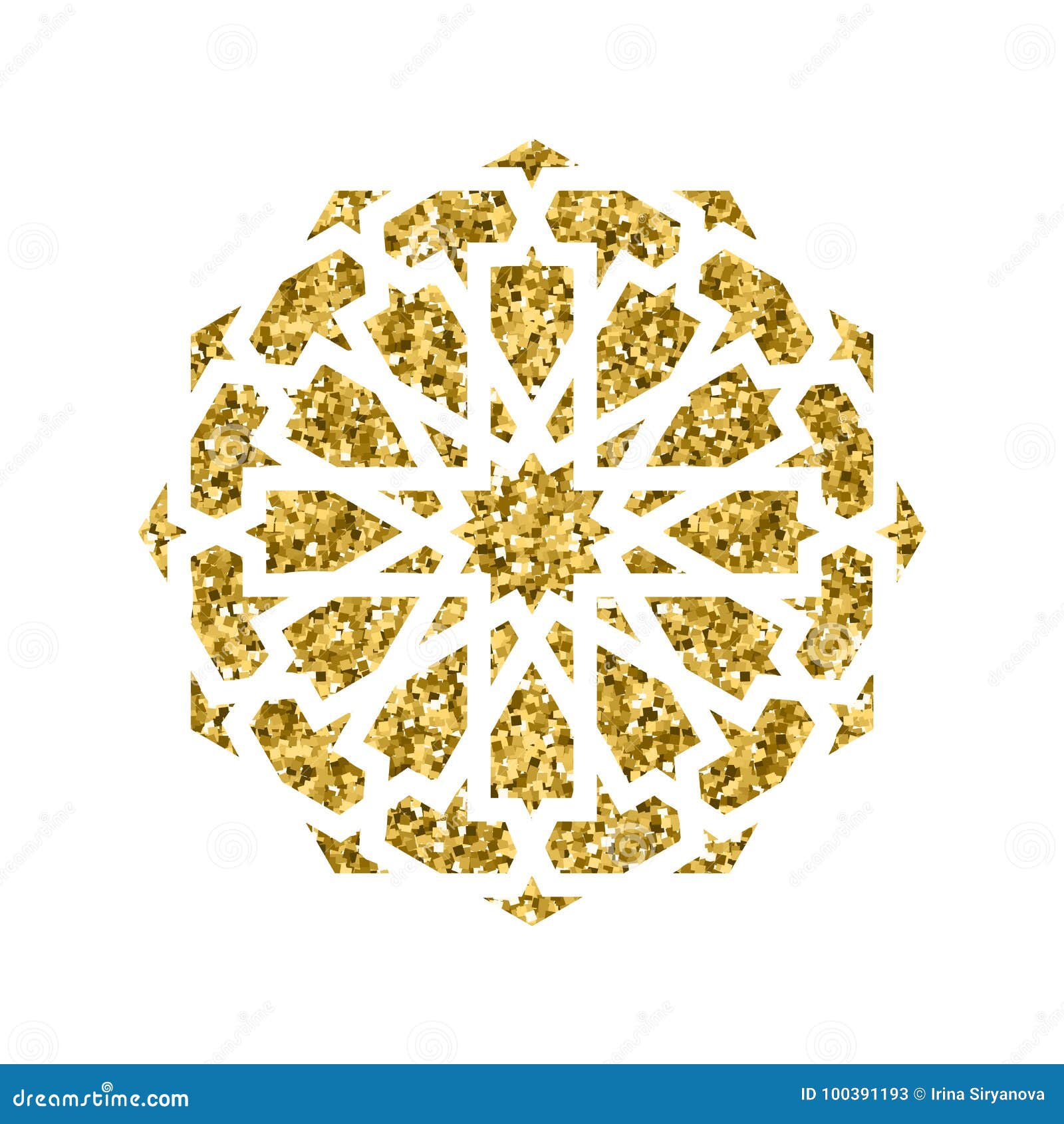 Vector Islamic Golden Pattern Stock Vector - Illustration of geometric ...
