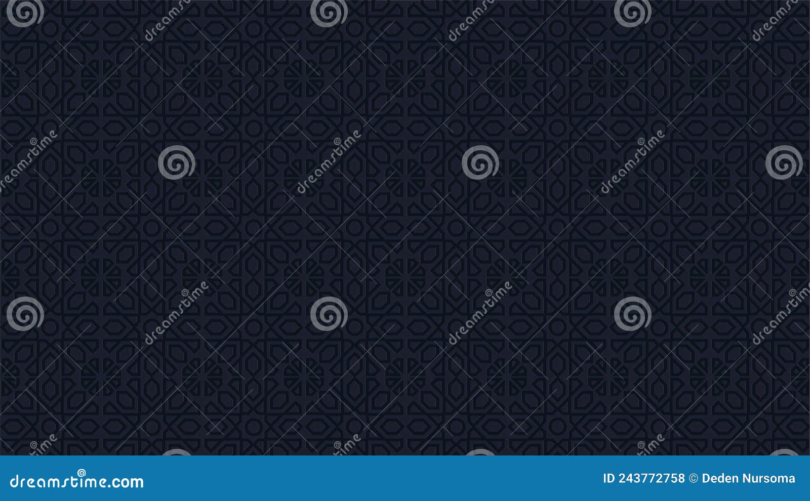 Vector White Islamic Horizontal Background with Seamless Islamic ...