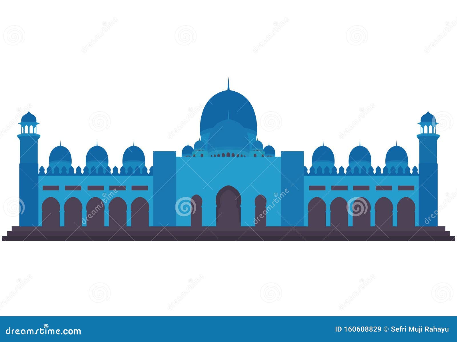 Vector of Mosque Flat Design Stock Vector - Illustration of fitr ...